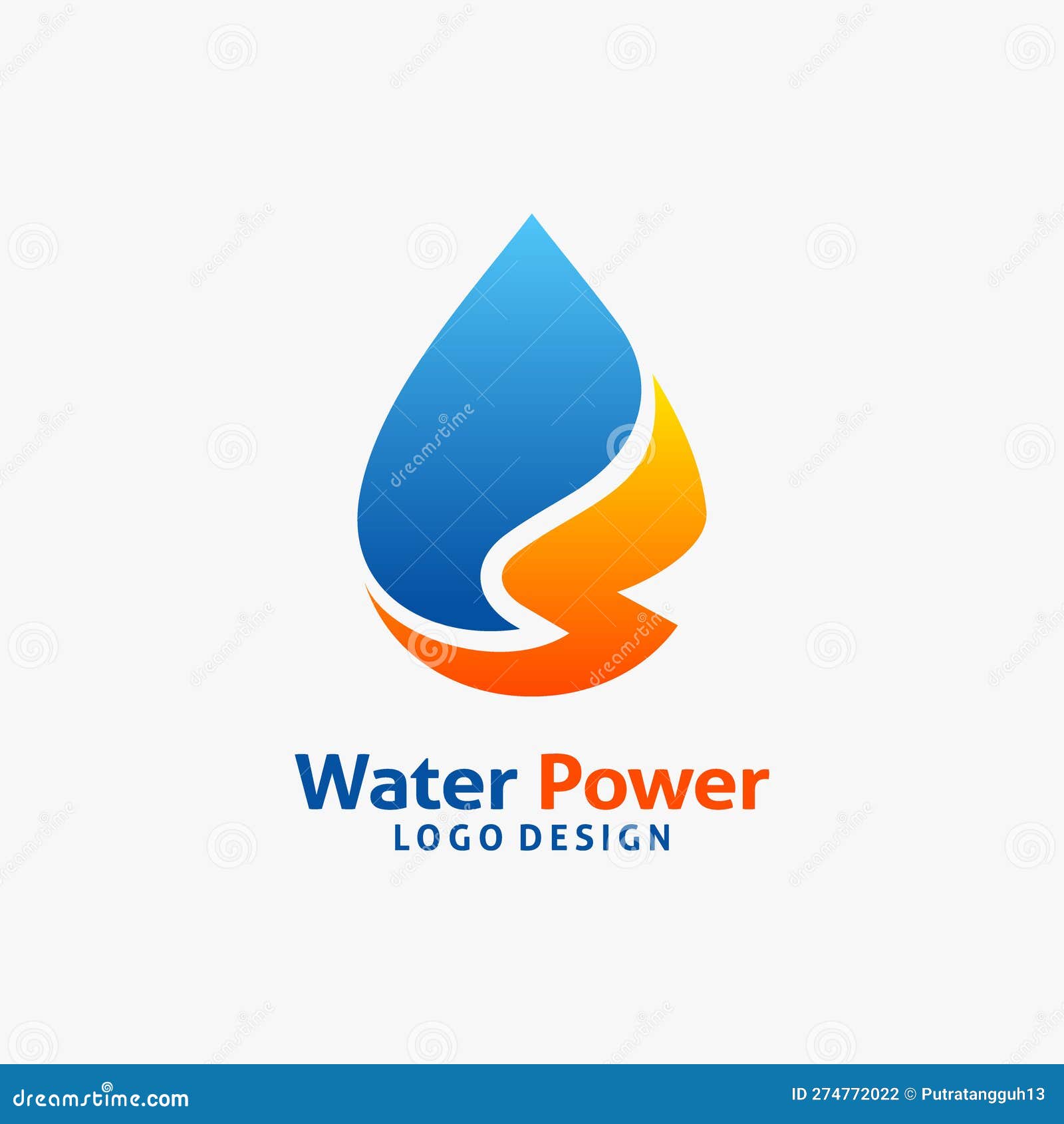 Water power logo design stock vector. Illustration of lightning - 274772022