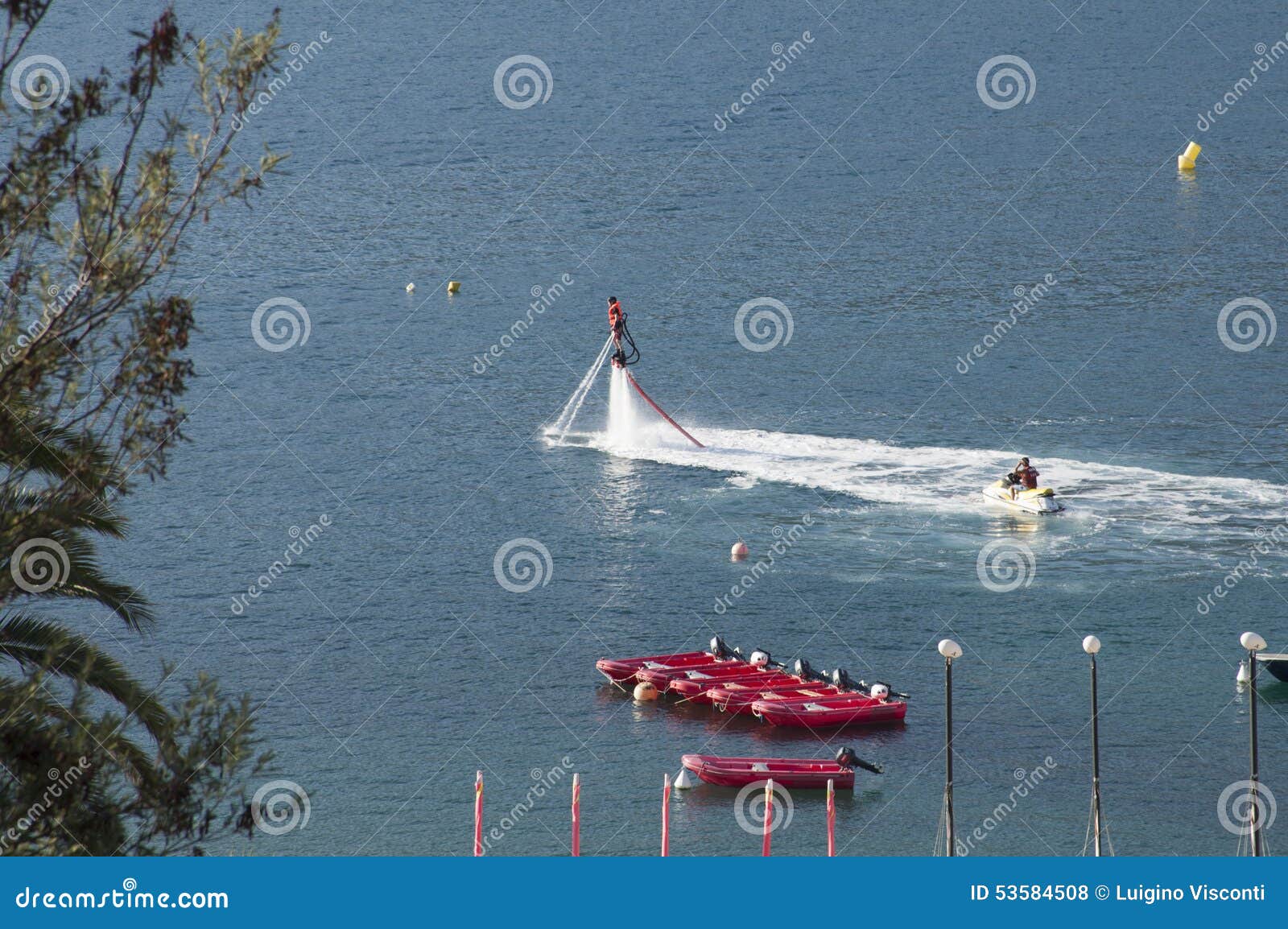Water powered jet pack stock photo. Image of holiday - 53584508
