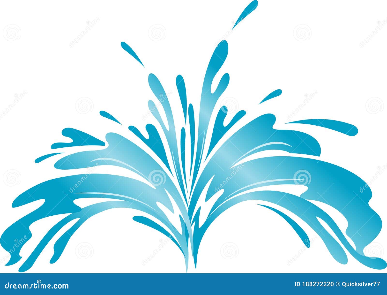 Water Pressure Bursts Up, Front View Stock Vector - Illustration of ...