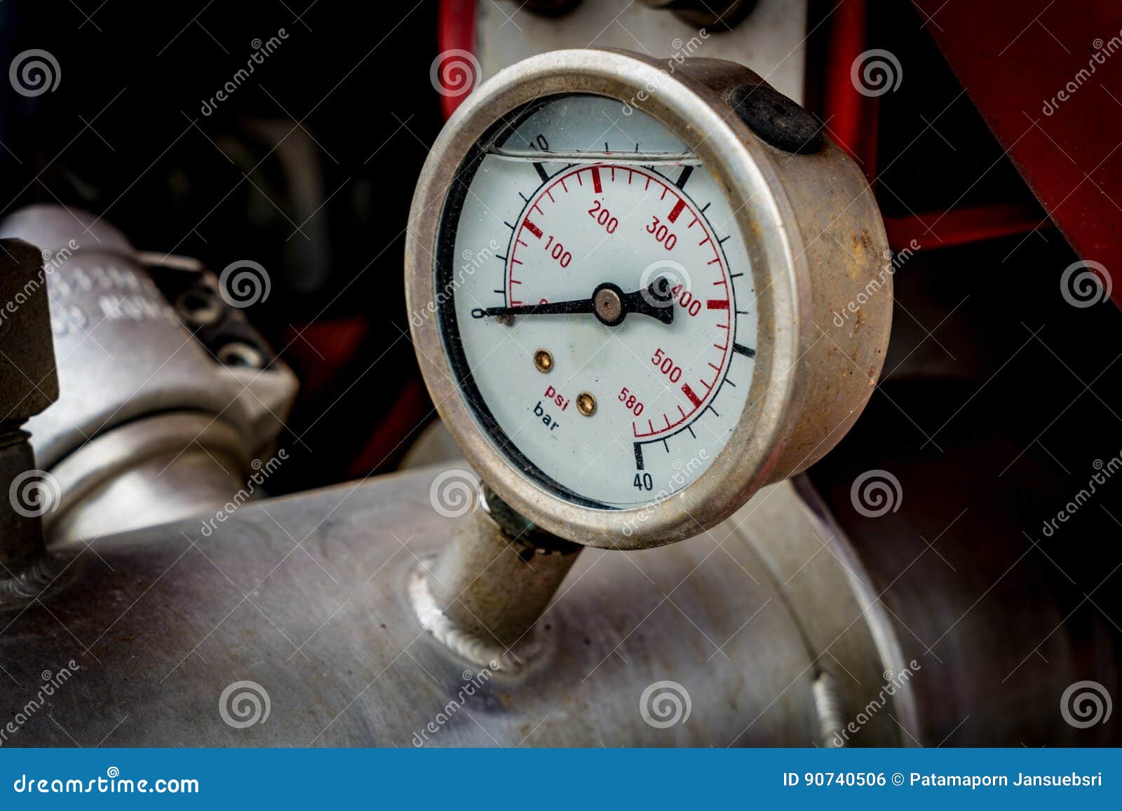 Water pressure gage stock photo. Image of indicator, measurement - 90740506