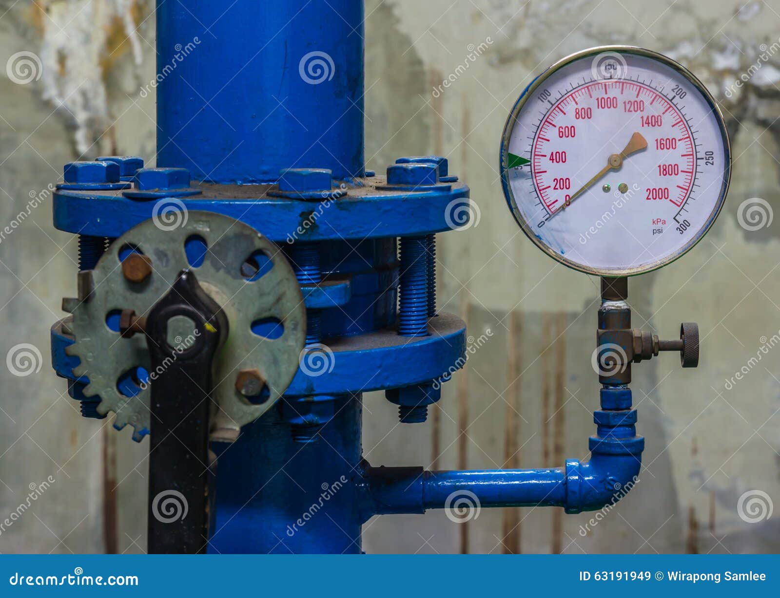 Water pressure gauge meter stock image. Image of pump - 63191949