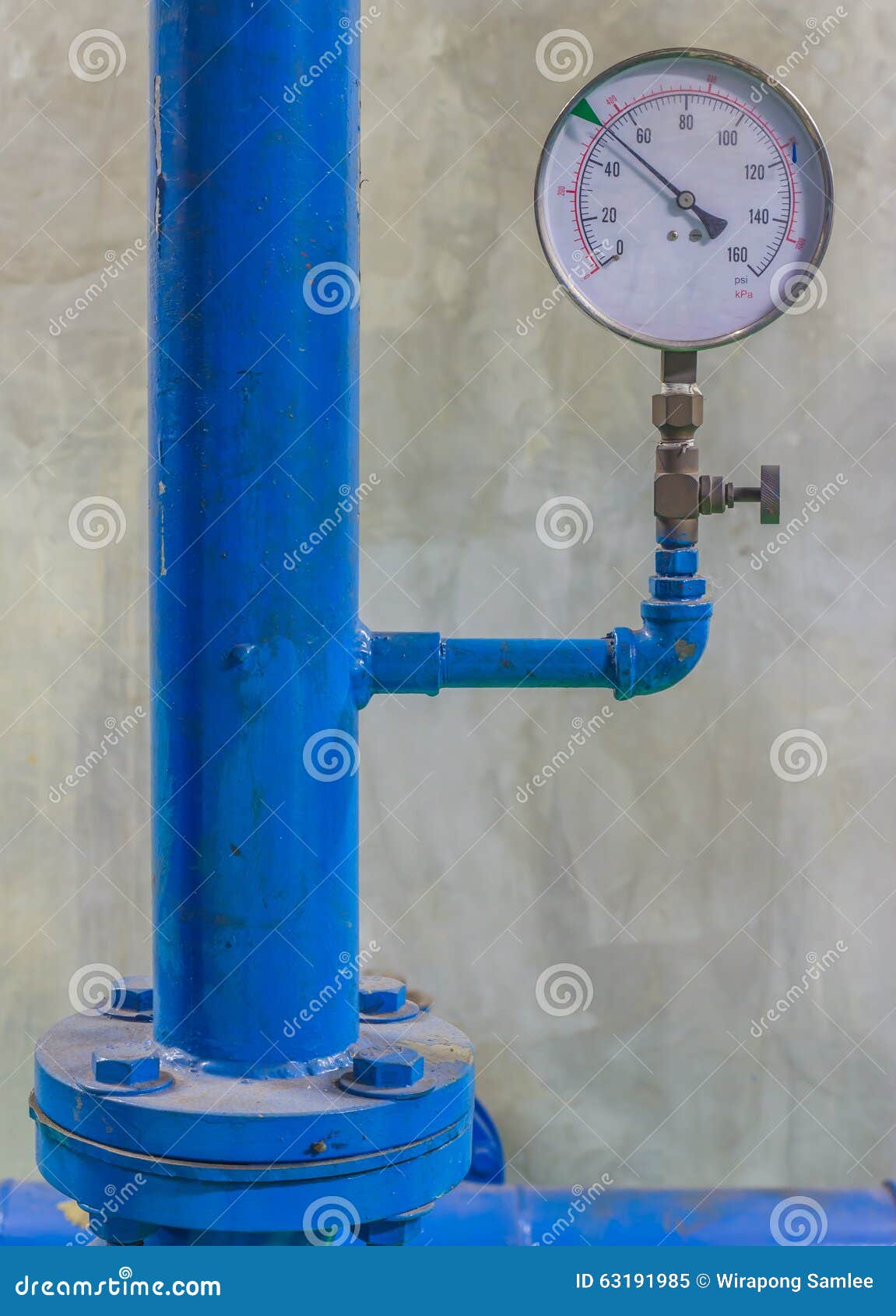 Water pressure gauge meter stock image. Image of metal - 63191985