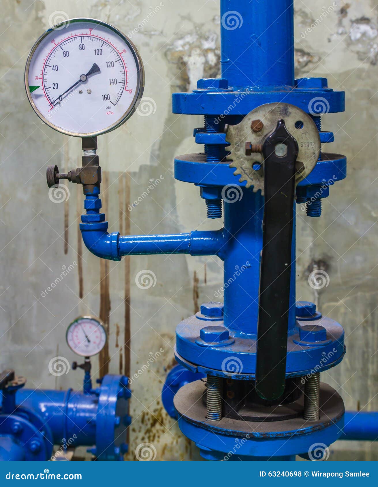 Water pressure gauge meter stock photo. Image of industrial - 63240698