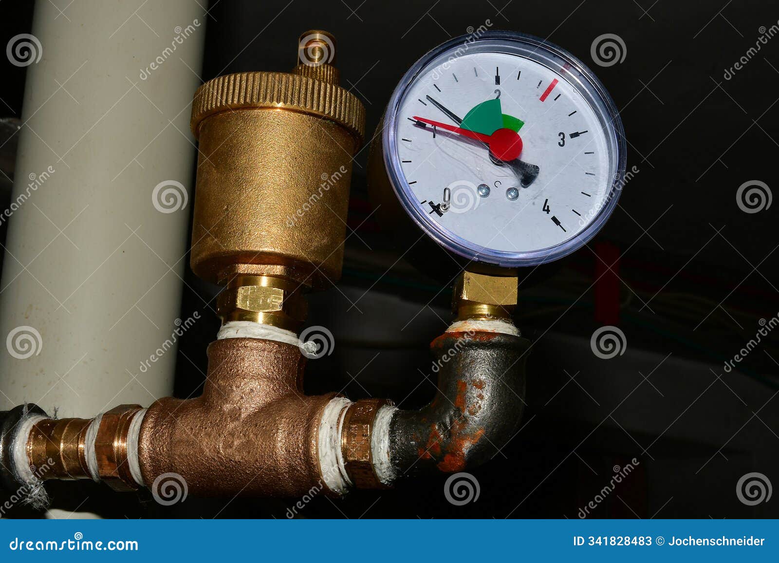 Red Oil Pressure Indicator On The Car Dashboard. Engine Lubrication ...