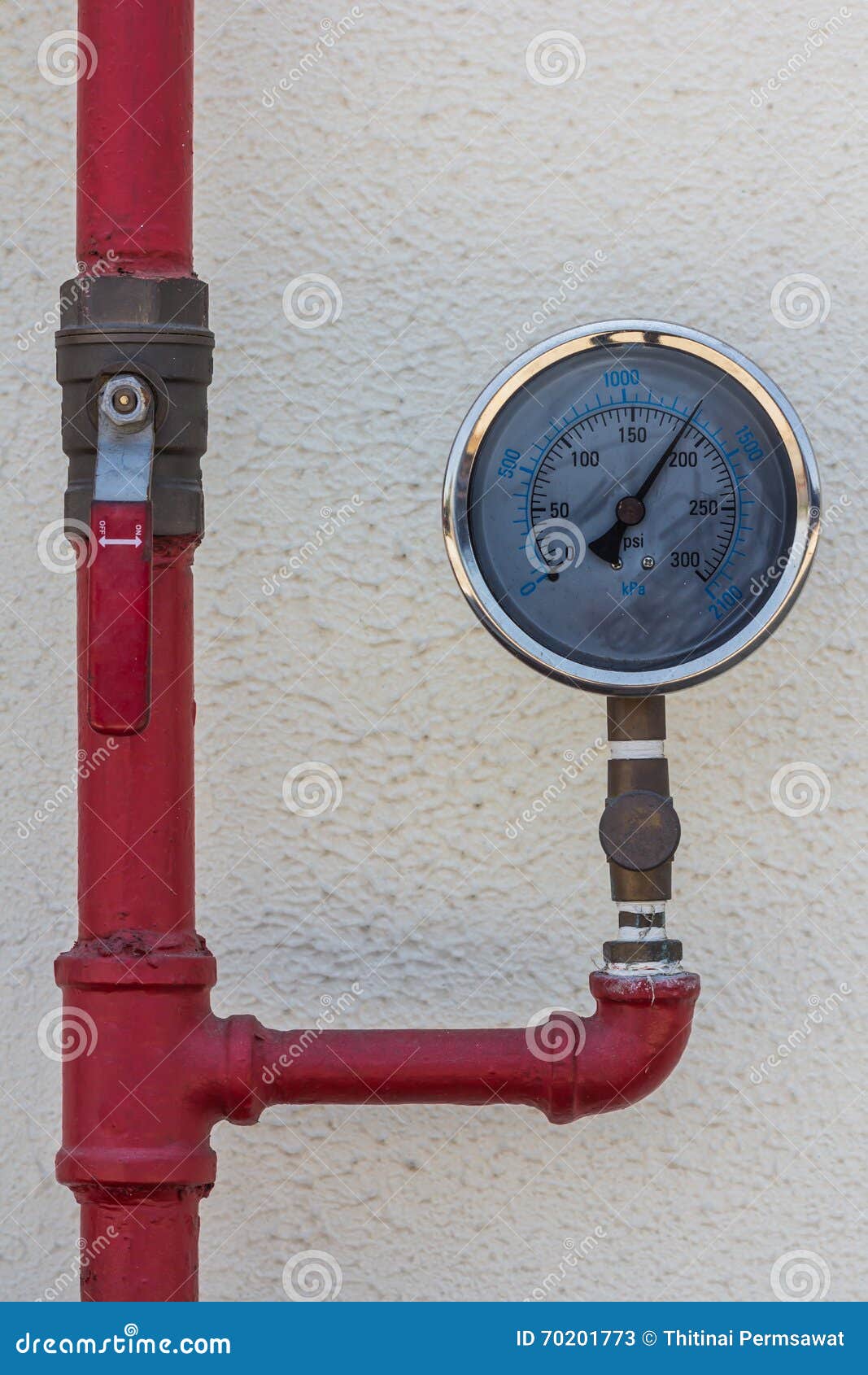 Water Pressure Meter Installed Stock Image - Image of equipment, tool ...