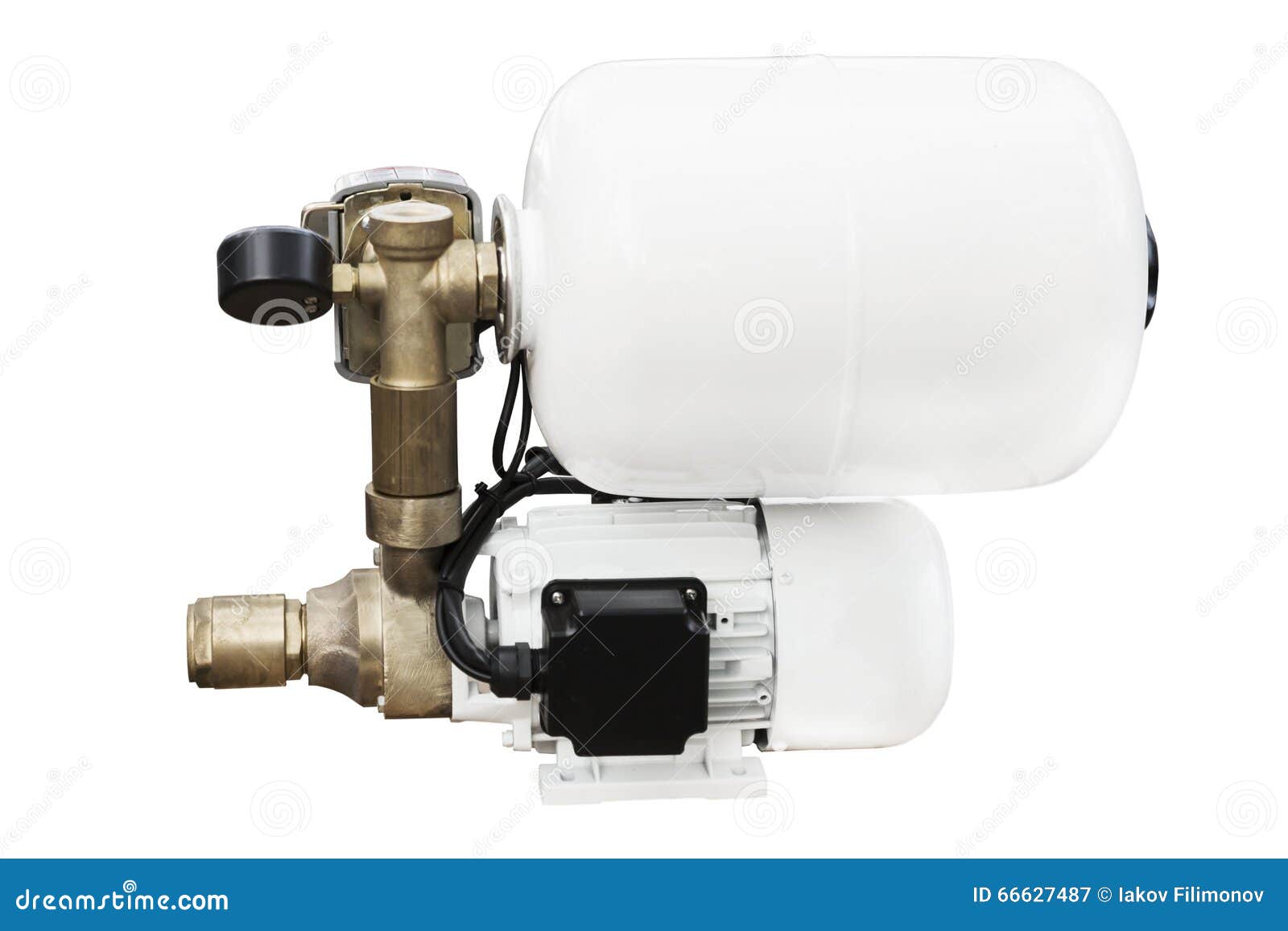 Water Pressure System Isolated on White Background Stock Image - Image ...