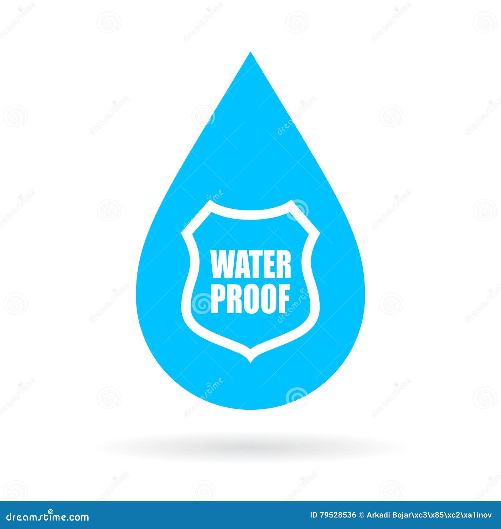 Water proof drop icon stock vector. Illustration of label - 79528536
