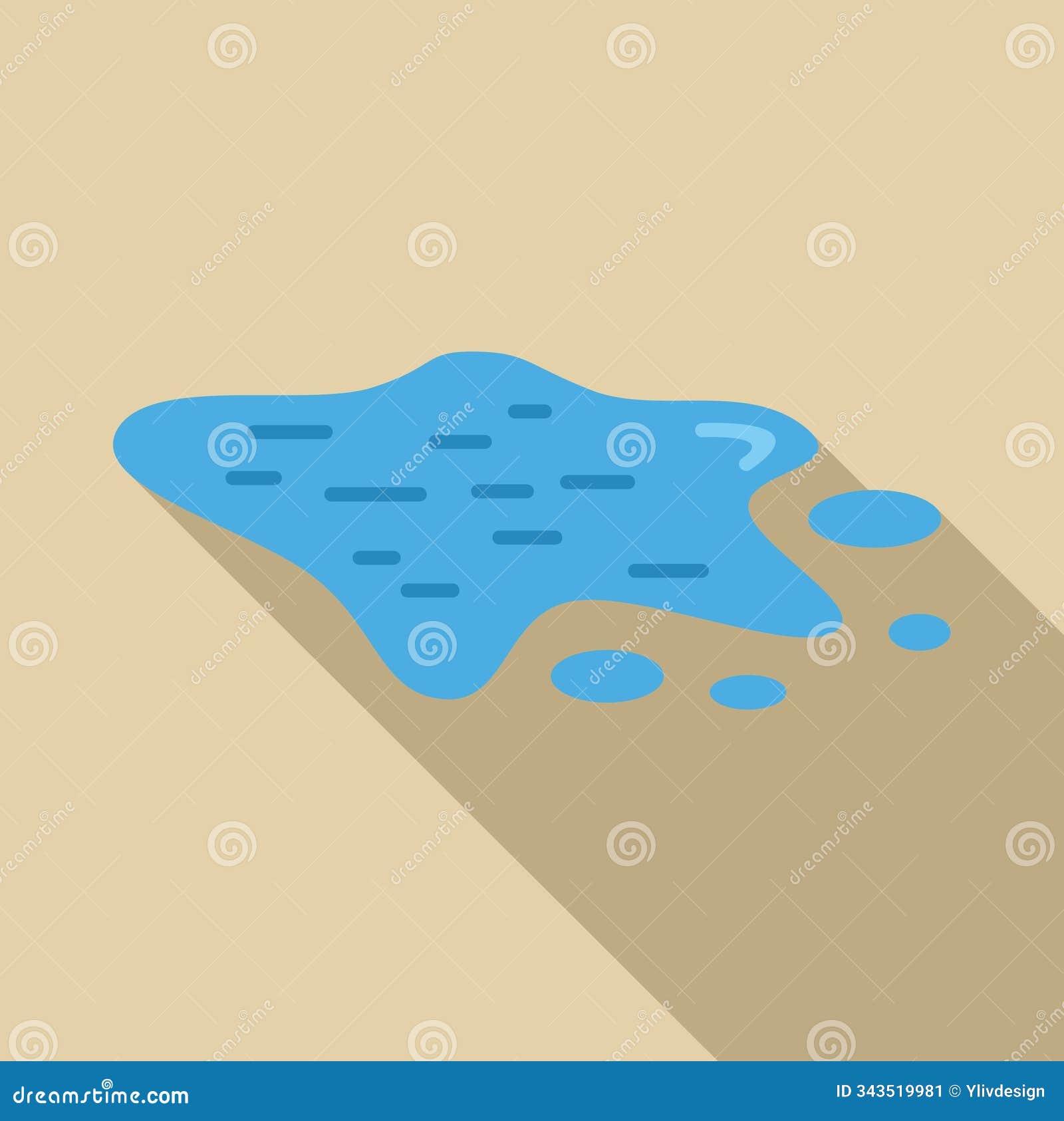 Big Puddle of Water with Small Drops Forming Around it Stock ...