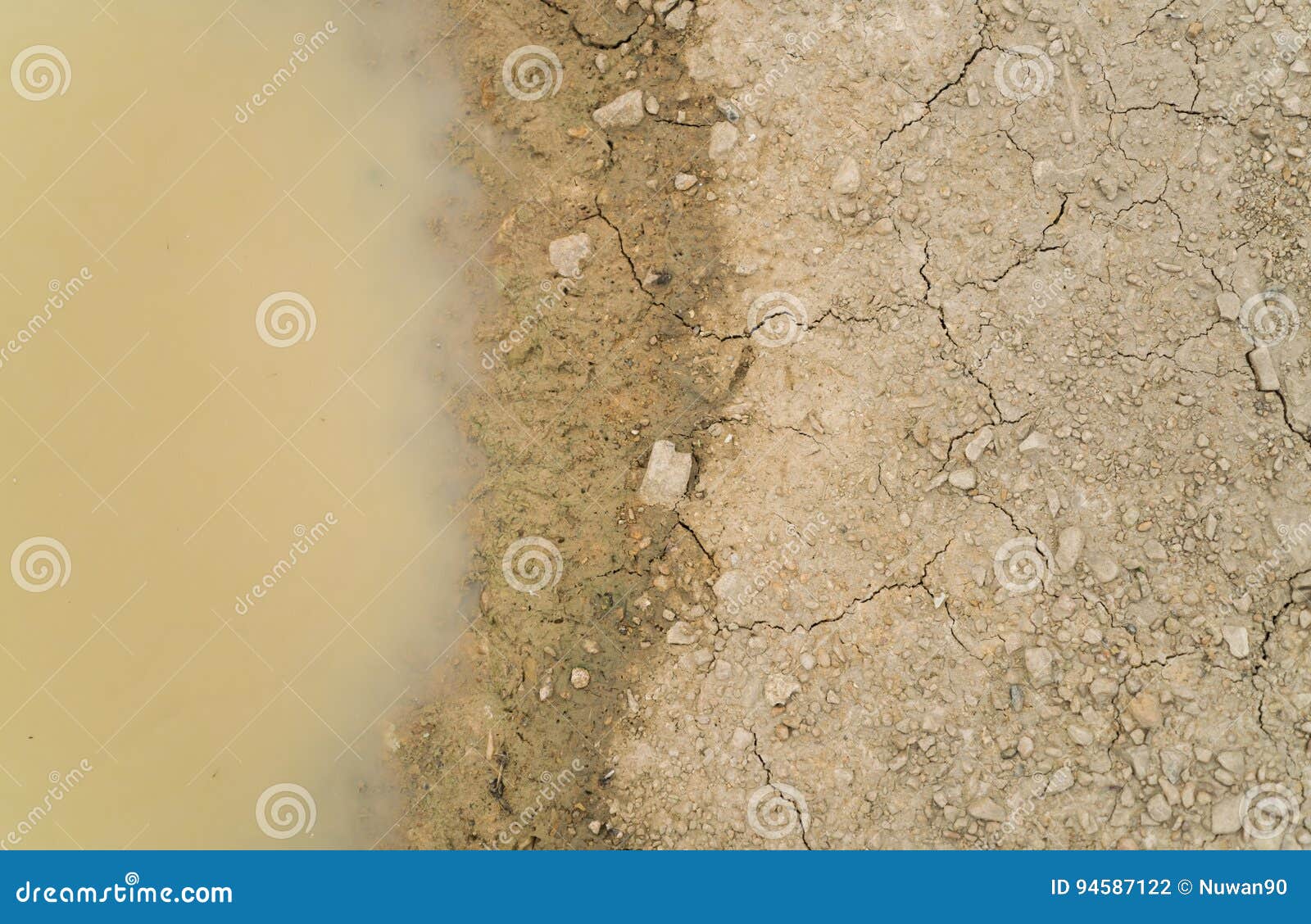 Water Puddle on Dirty Soil Ground Stock Photo - Image of sand, pool ...