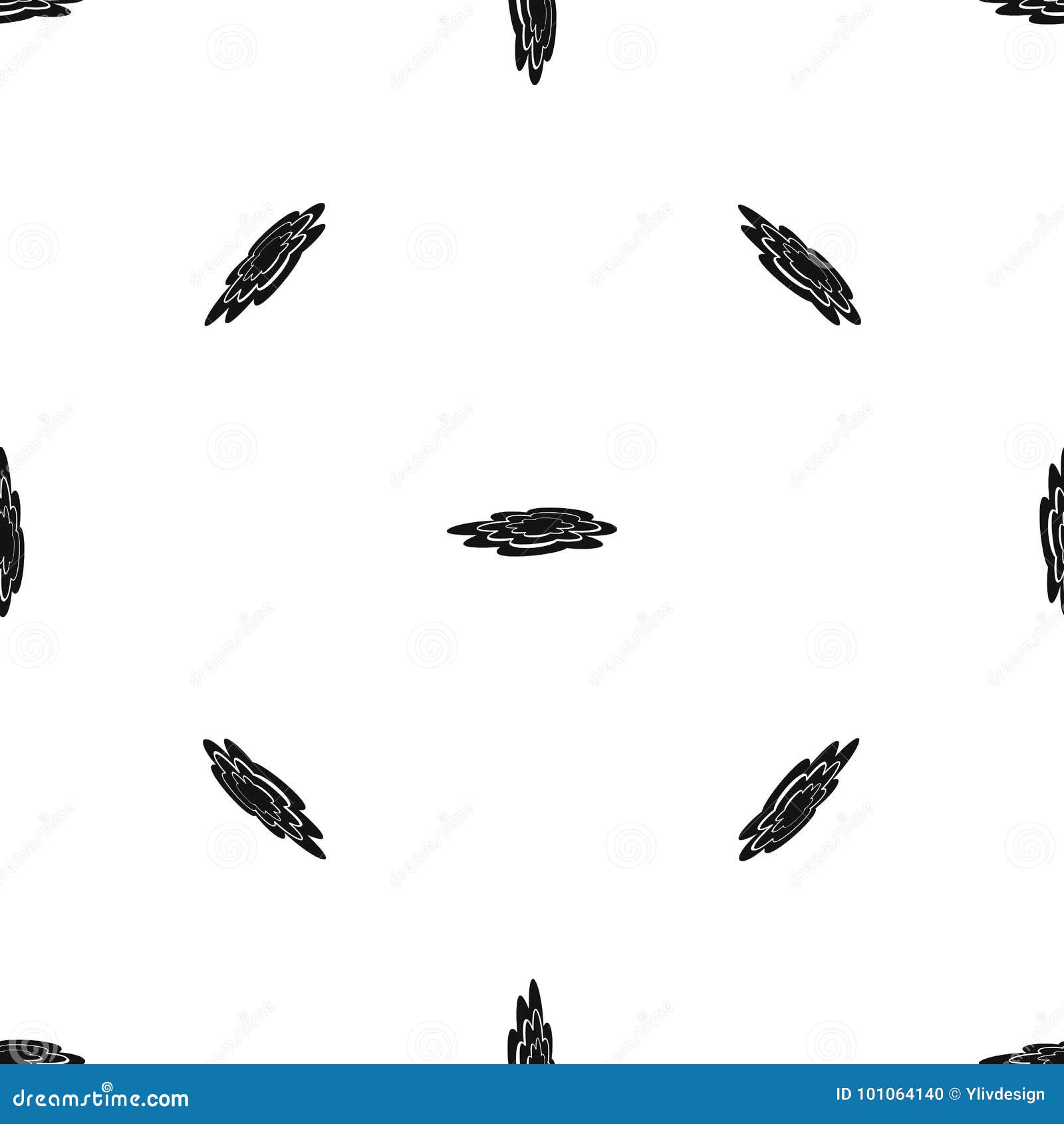 Water Puddle Pattern Seamless Black Stock Vector - Illustration of ...