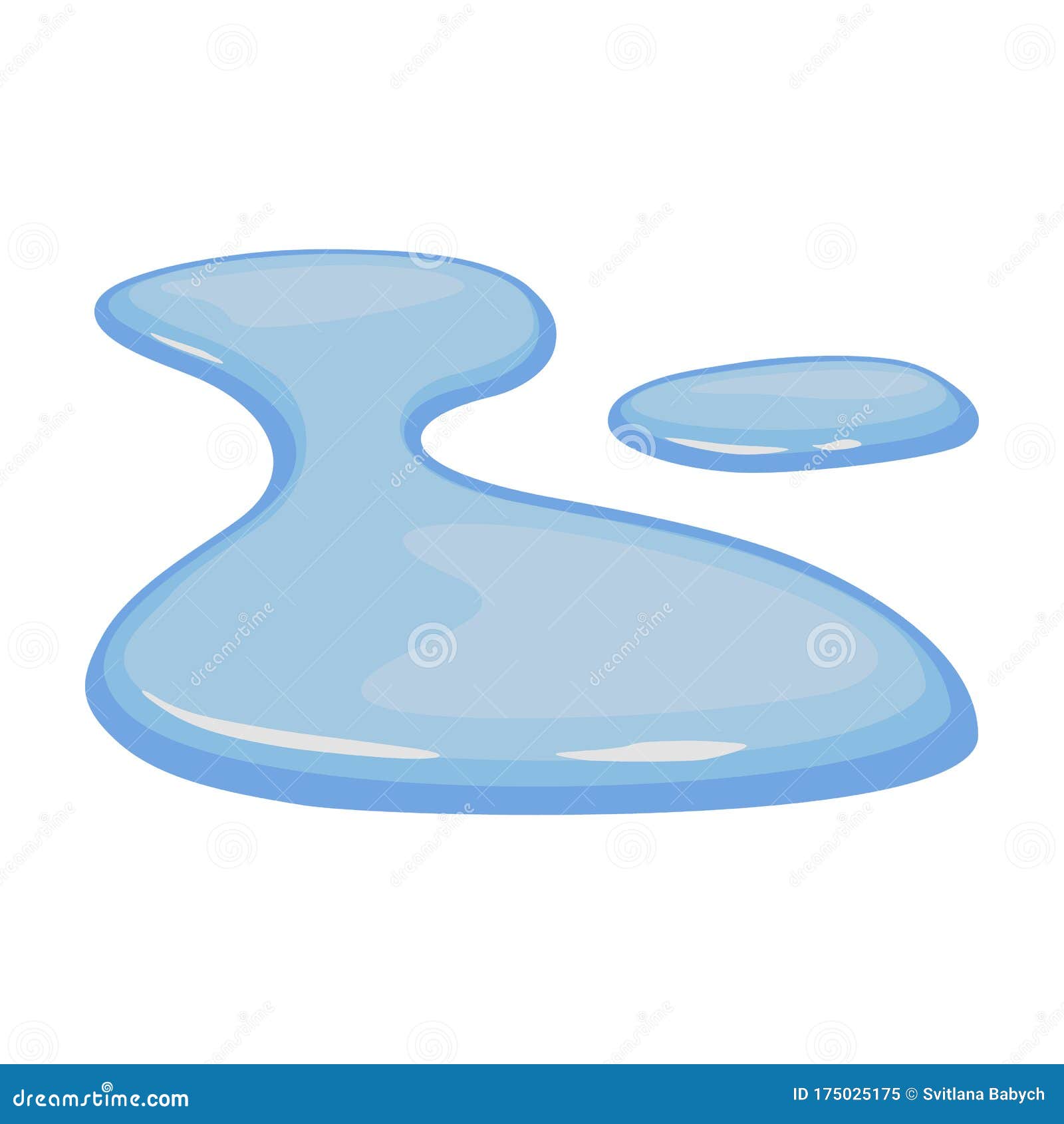 Water Puddle Vector Icon.Cartoon Vector Icon Isolated on White ...