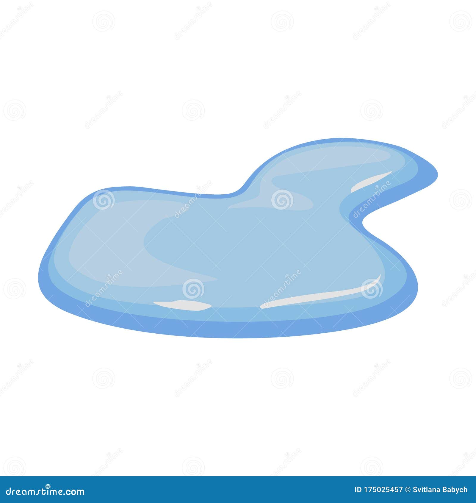Water Puddle Vector Icon.Cartoon Vector Icon Isolated On White ...