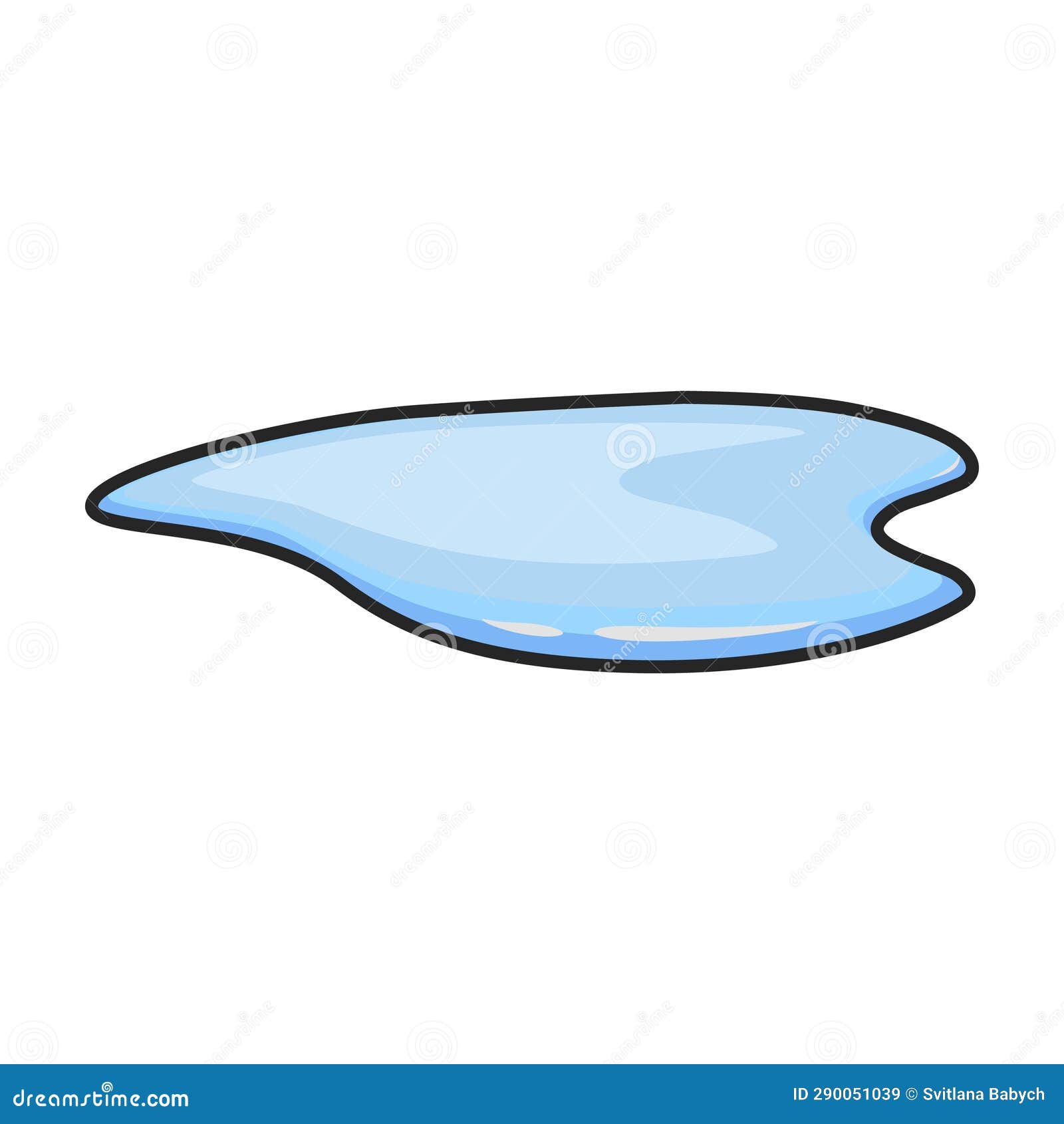 Water Puddle Vector Icon.Color Vector Icon Isolated on White Background ...