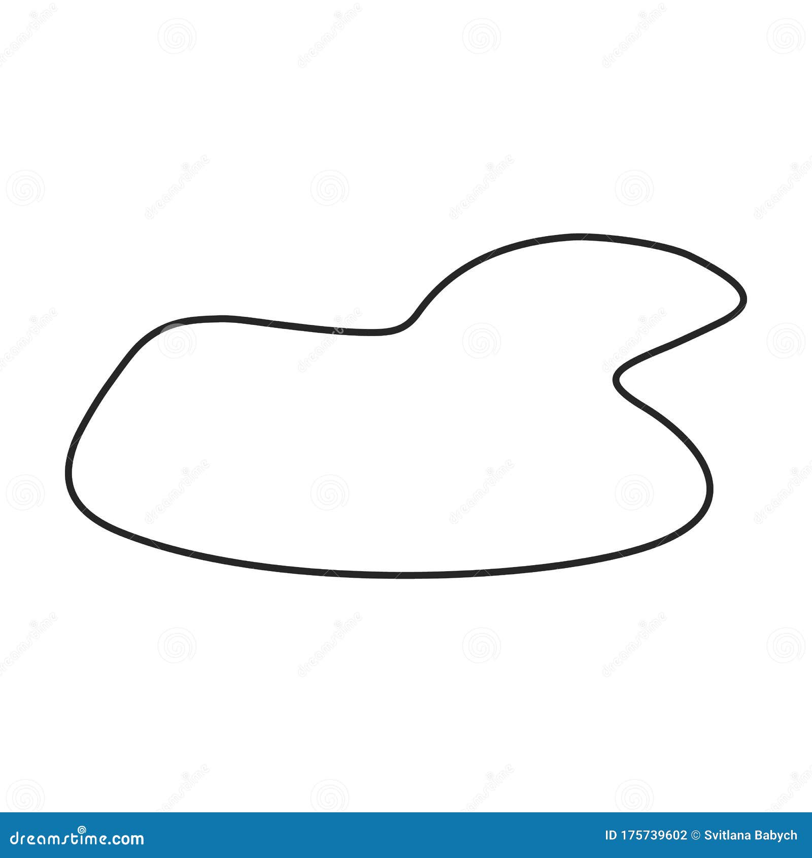 Water Puddle Vector Icon.Outline Vector Icon Isolated on White ... Water Puddle Vector Icon.Outline Vector Icon Isolated on White ...