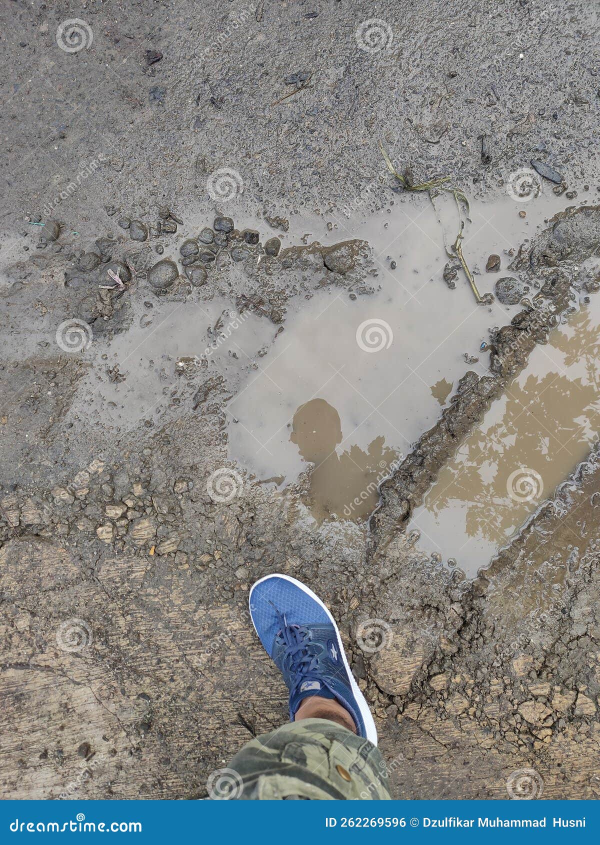 Water Puddle. Who See Can Be Seen in it Stock Photo - Image of style ...