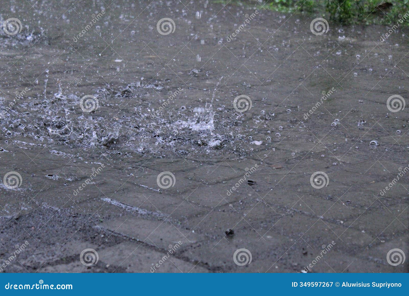 Water Puddles when it Rains Stock Image - Image of abstract, asphalt ...