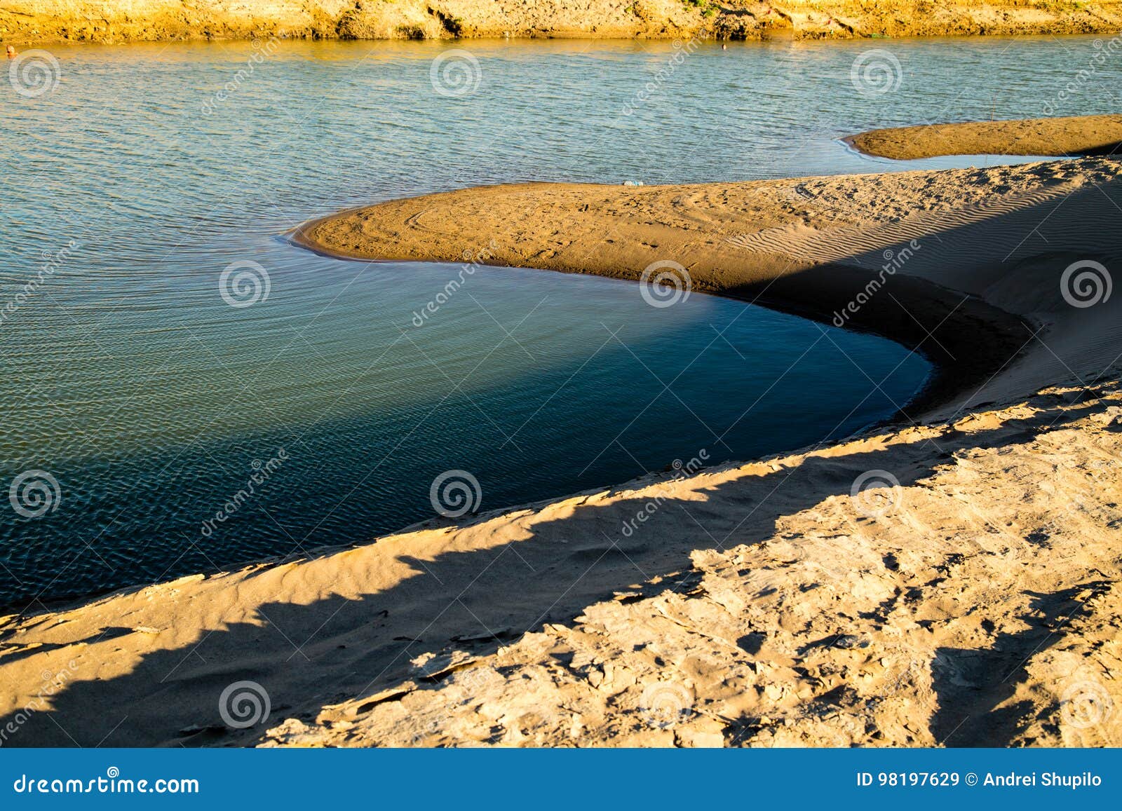 Water in Puddles on the Sand in the Desert Stock Image - Image of ...