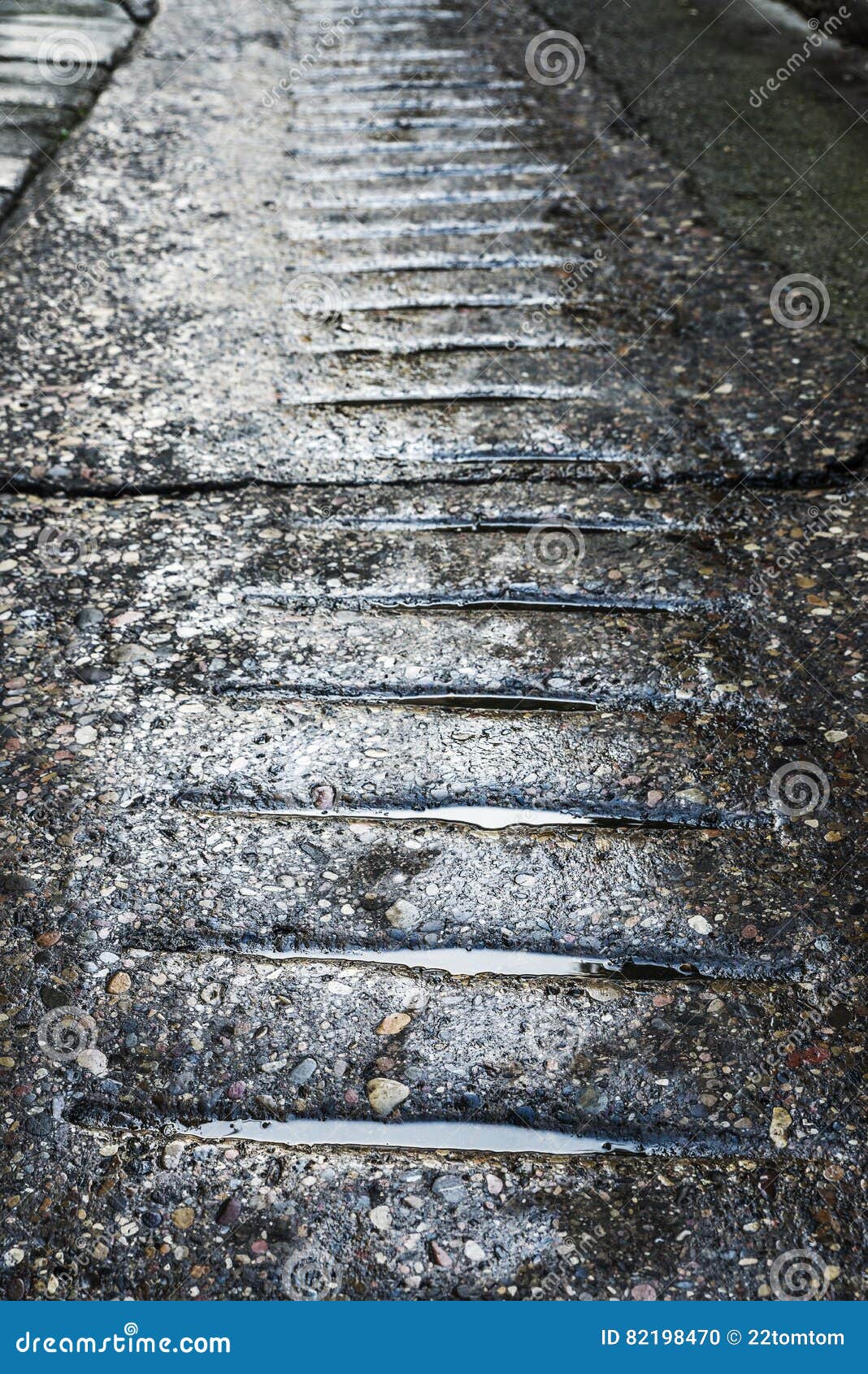 Water Puddles on a Stone Path Stock Photo - Image of stone, pavement ...