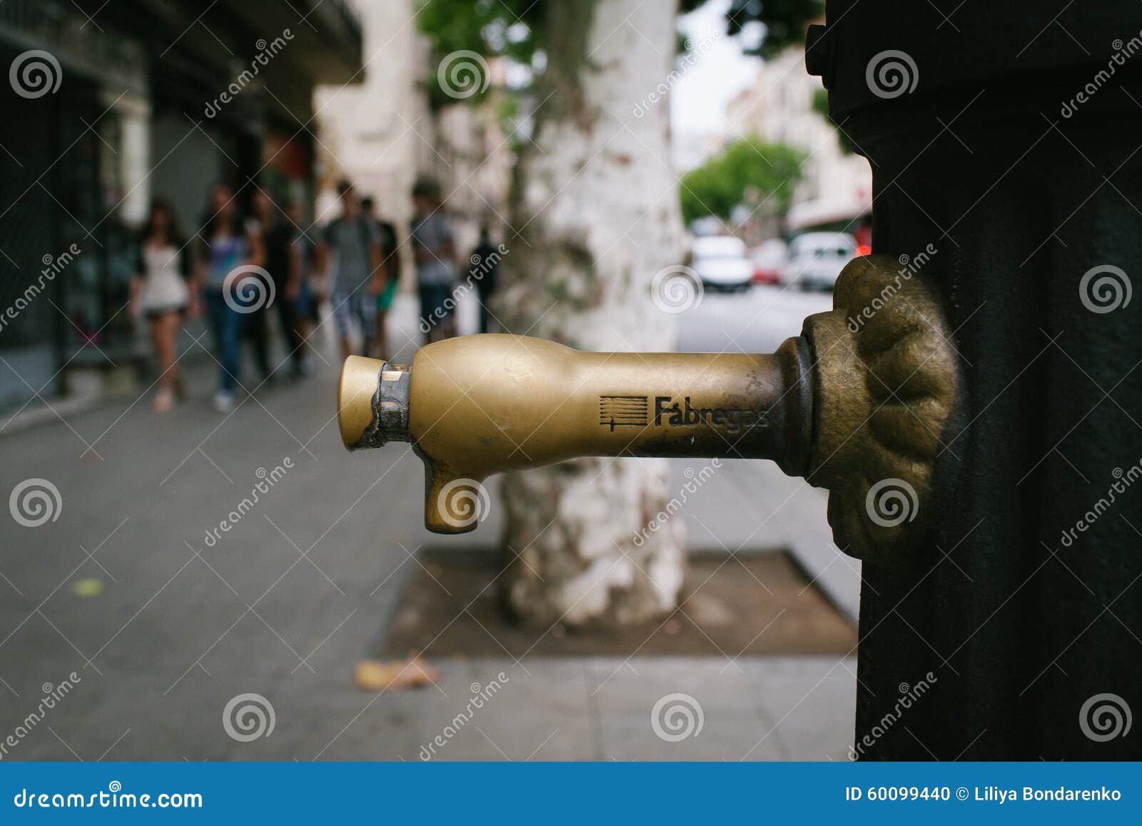 The Public Water Source in Barcelona. Editorial Image - Image of ...