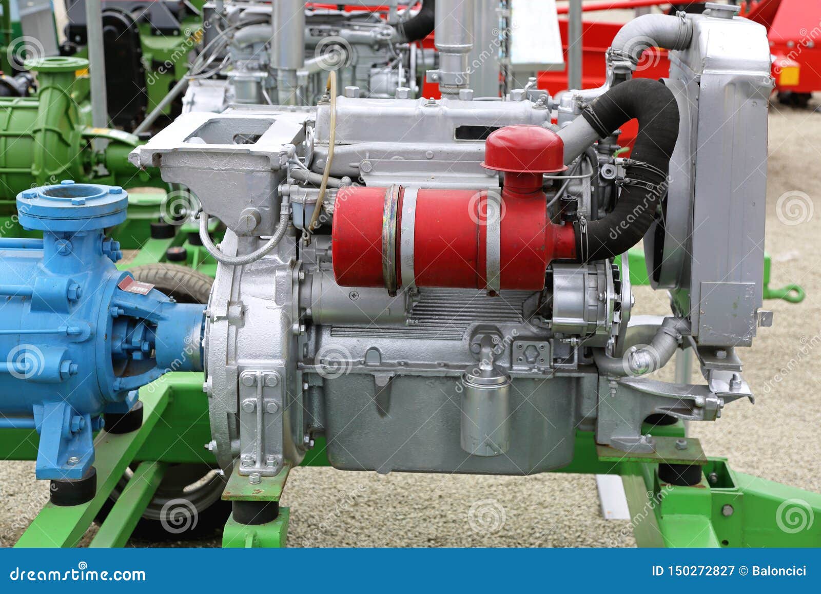 Water Pump Engine stock image. Image of pump, trailer - 150272827