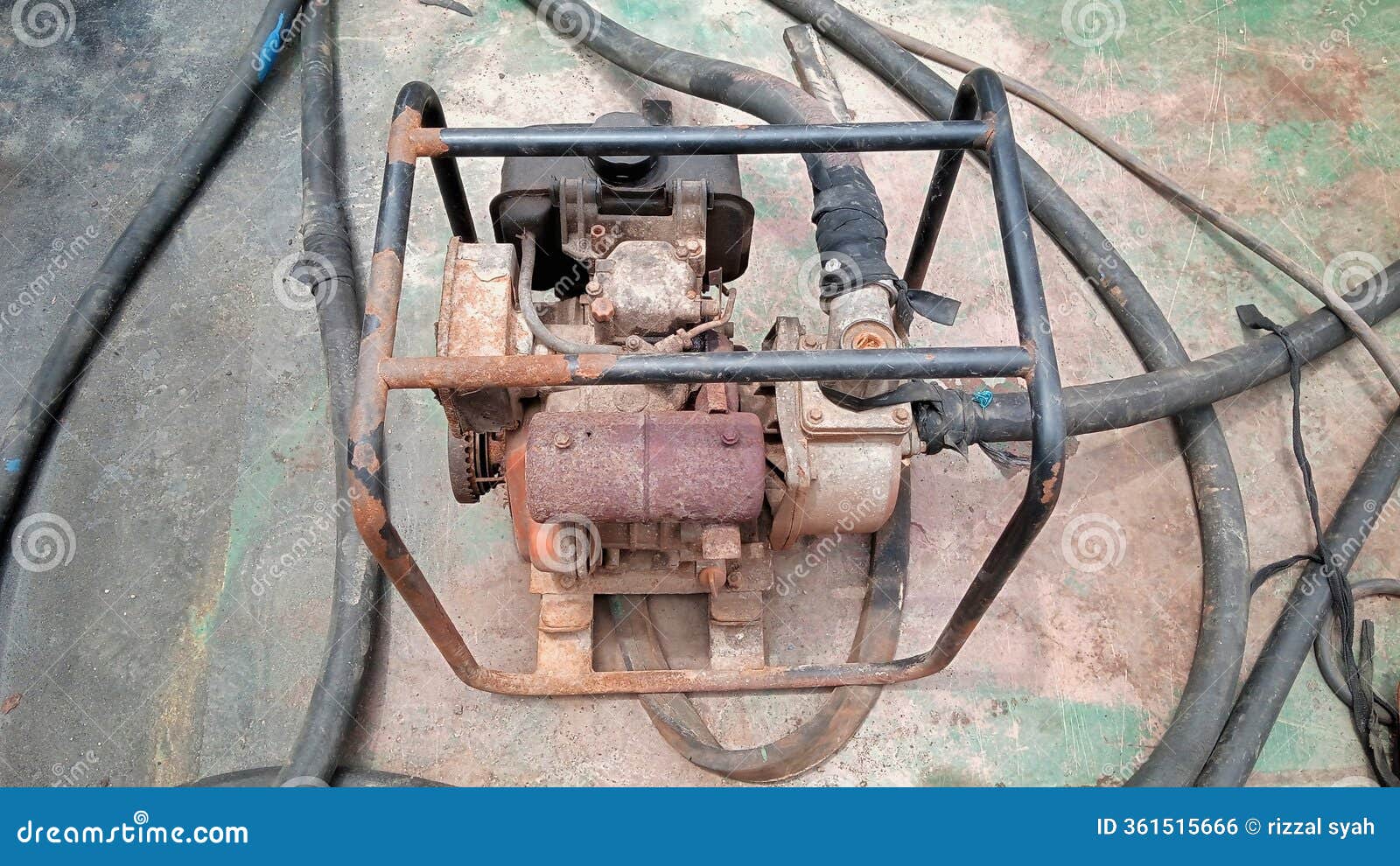 Water Pump and Hose in Rusty Condition Stock Photo - Image of bumper ...
