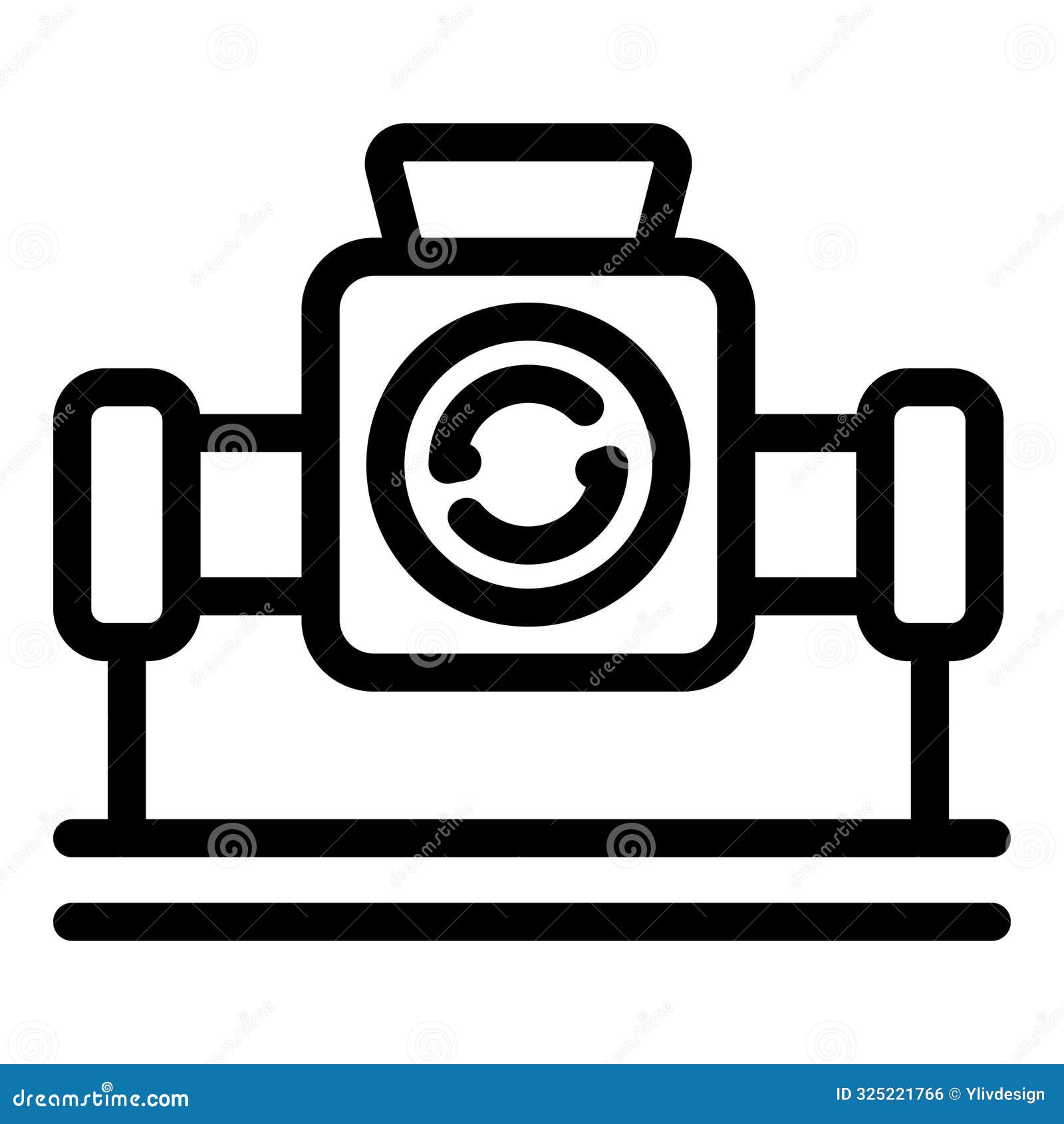 Water Pump Icon Showing Recirculation System Using Pipes Stock Vector ...