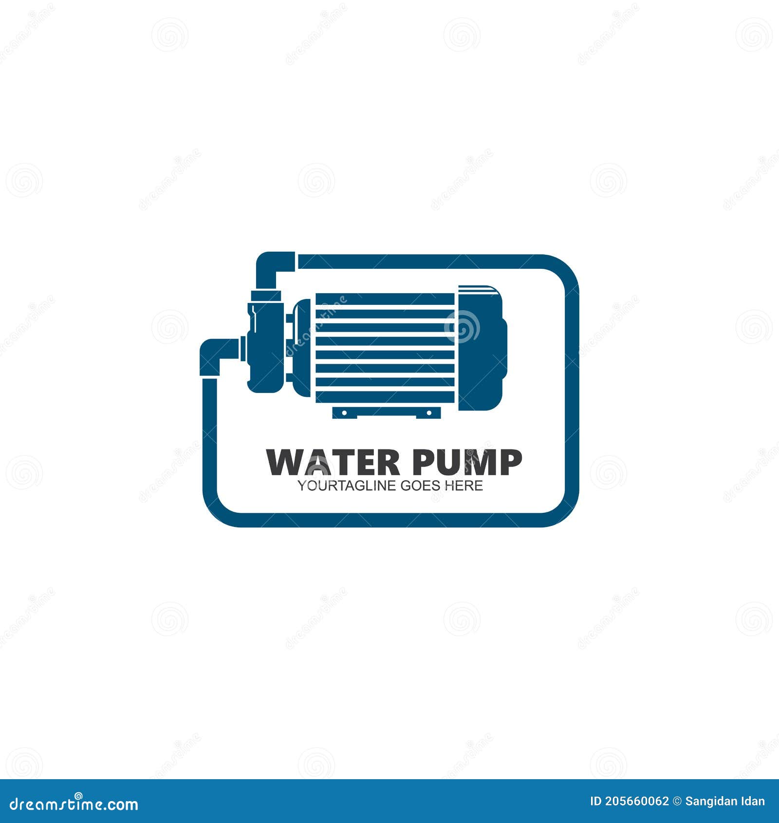 Water Pump Machine Icon Vector Illustration Design Template Stock ...