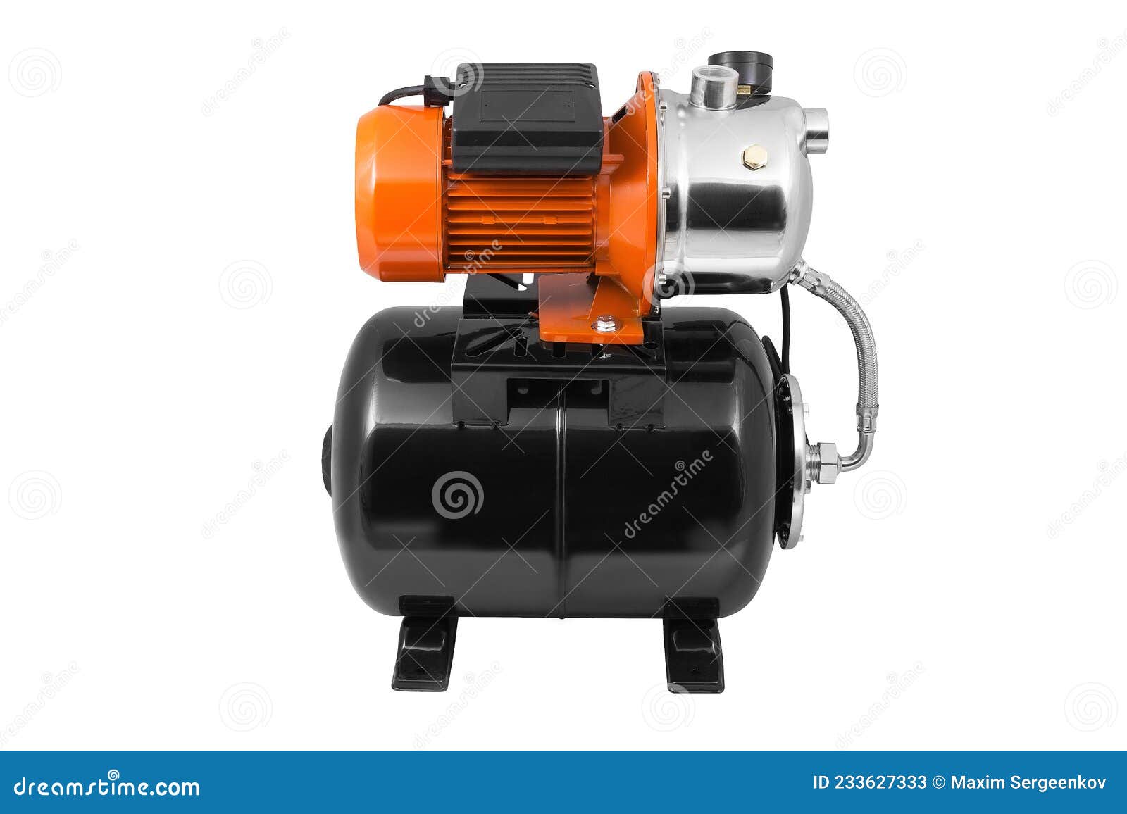 The Water Pump Station on a White Background Stock Image - Image of ...