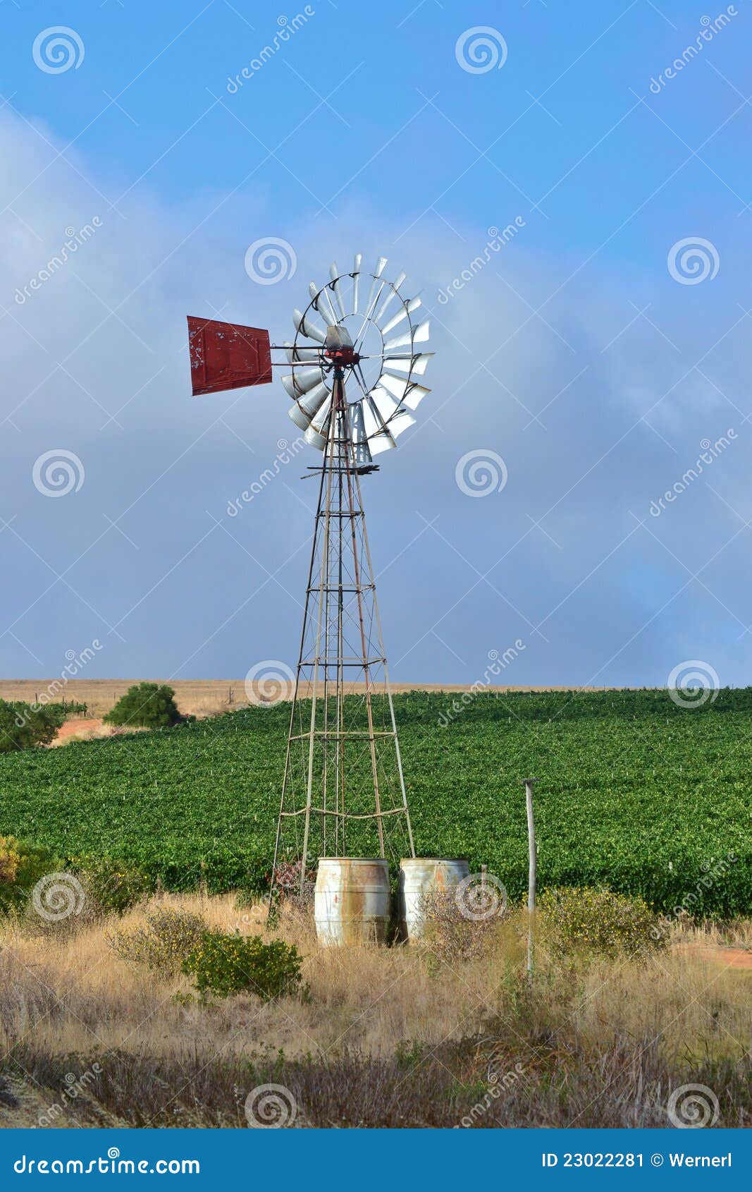 Water pump windmill stock image. Image of nature, landscape - 23022281