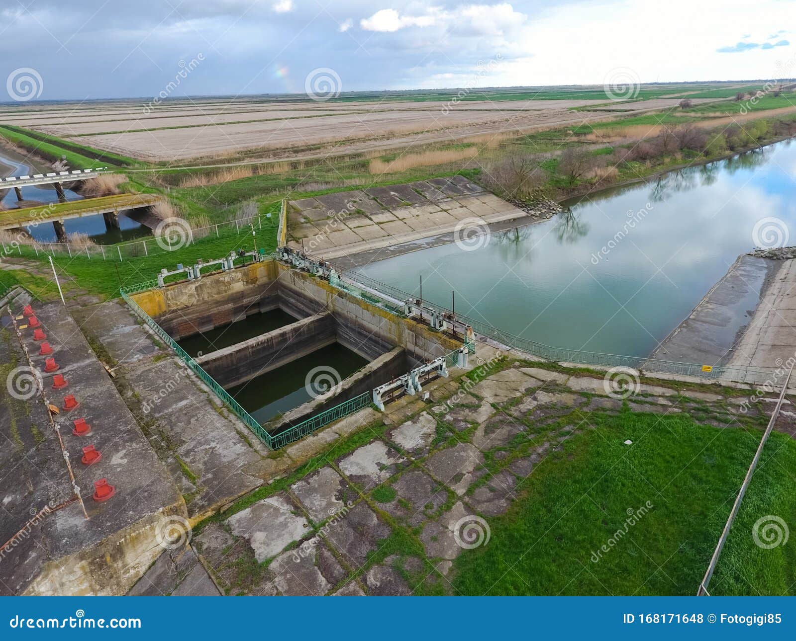Water Pumping Station of Irrigation System of Rice Fields. View Stock ...