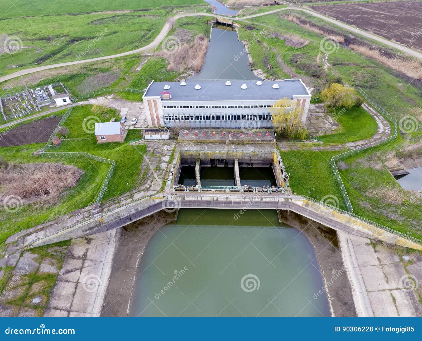 Water Pumping Station of Irrigation System of Rice Fields. View Stock ...