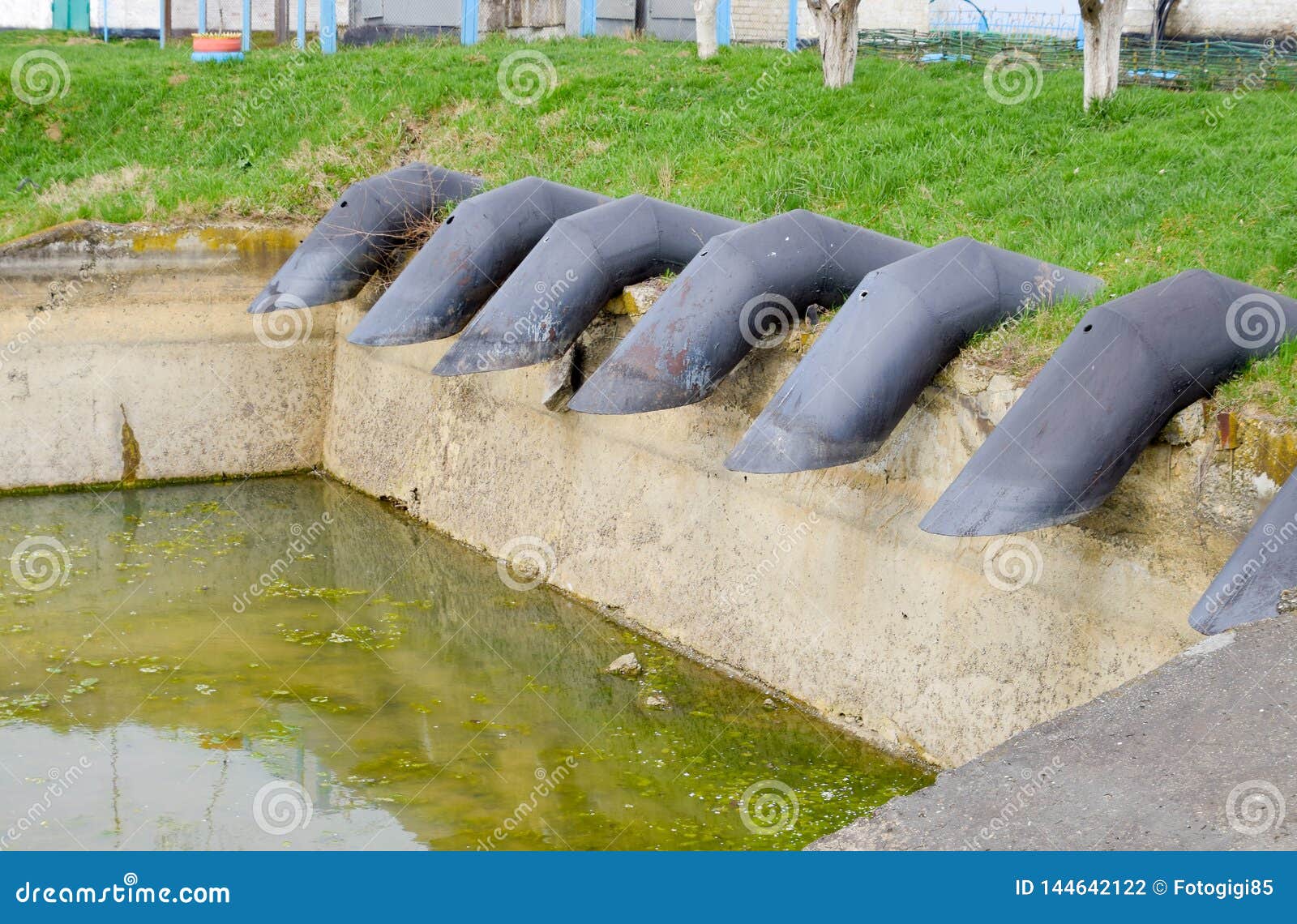 Water Pumping Station of Irrigation System of Stock Photo - Image of ...