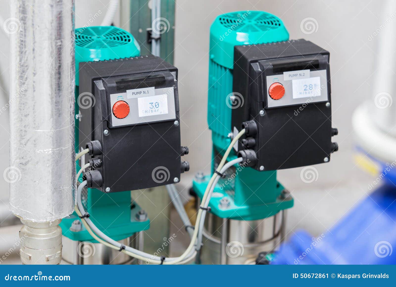 Water Pumps Pump Water From The Pond. Drainage Of A Reservoir, Swamp ...