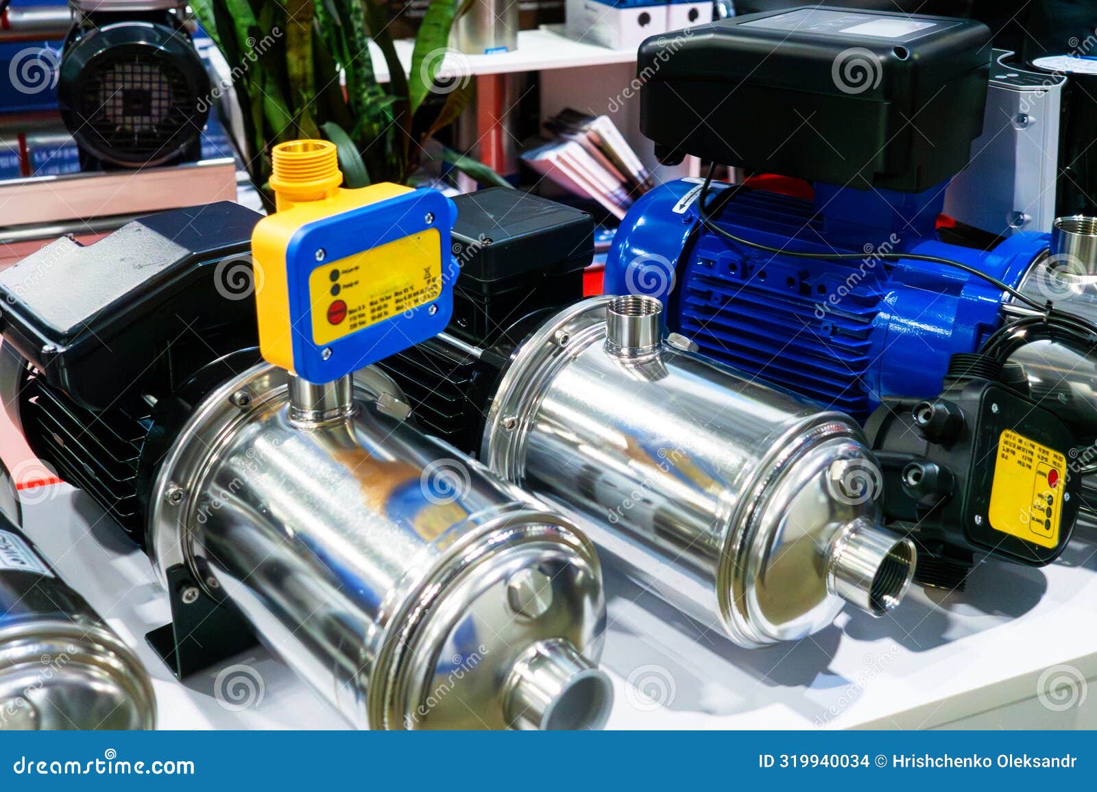 Water Pumps with Pressure Regulator Stock Photo - Image of regulation ...