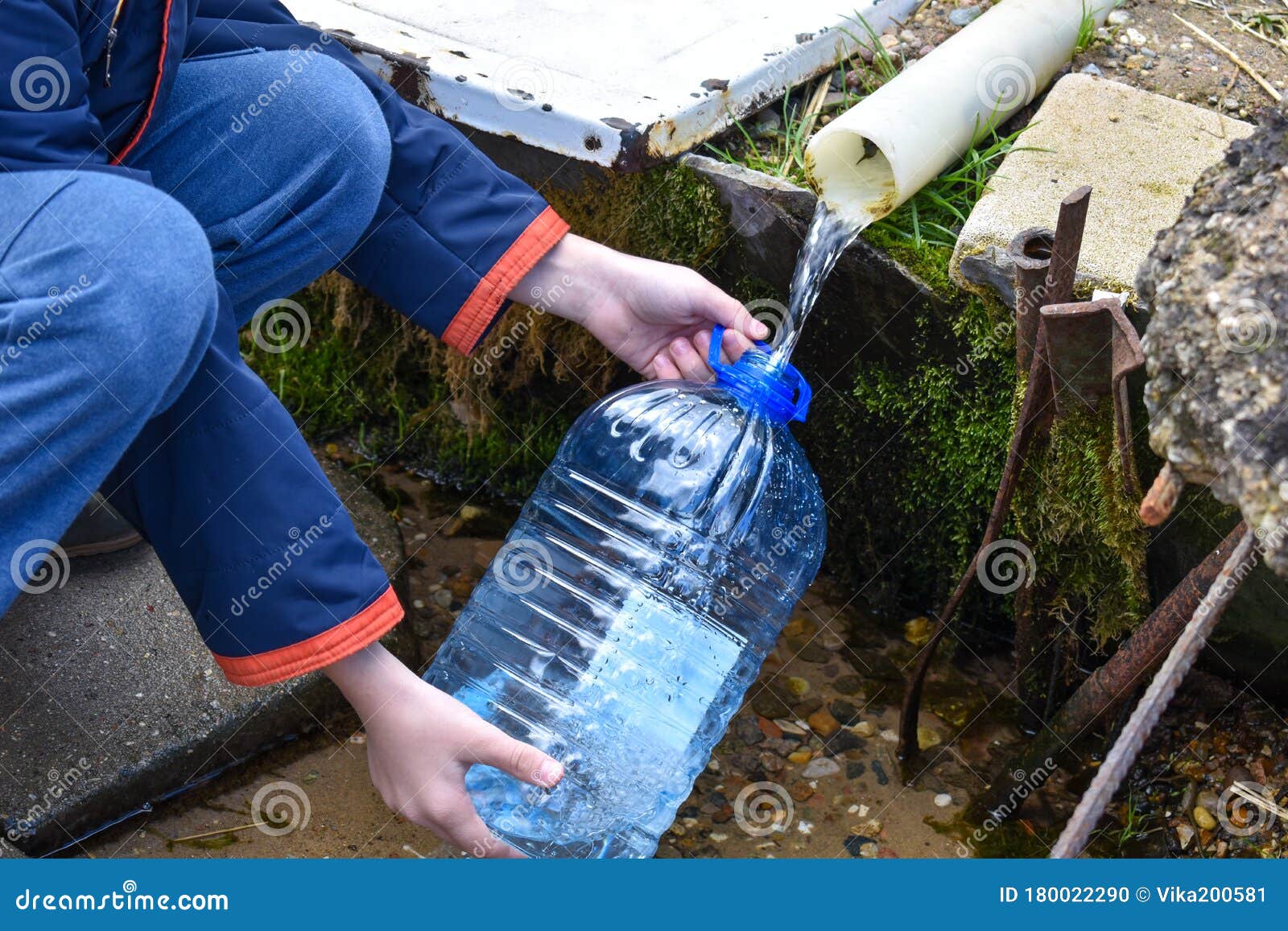 Water Pure Spring Water. the Natural Healing Source Stock Photo - Image ...