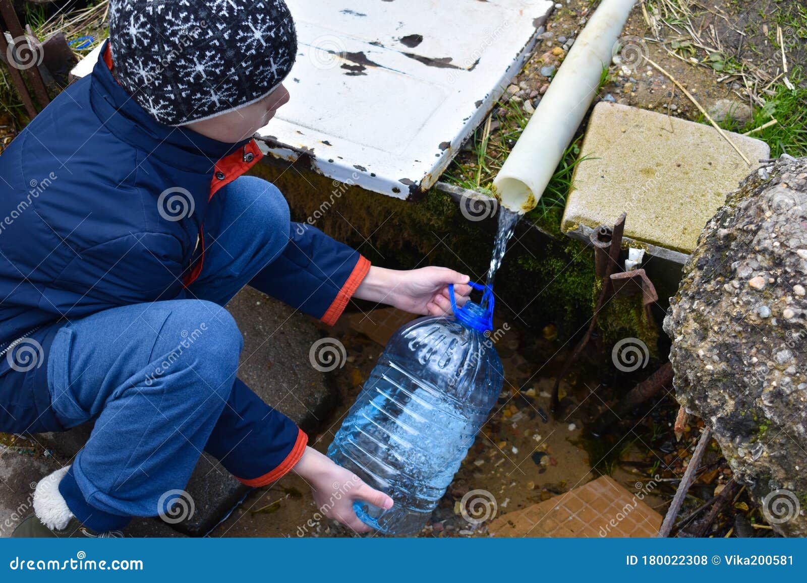 Water Pure Spring Water. the Natural Healing Source Stock Photo - Image ...
