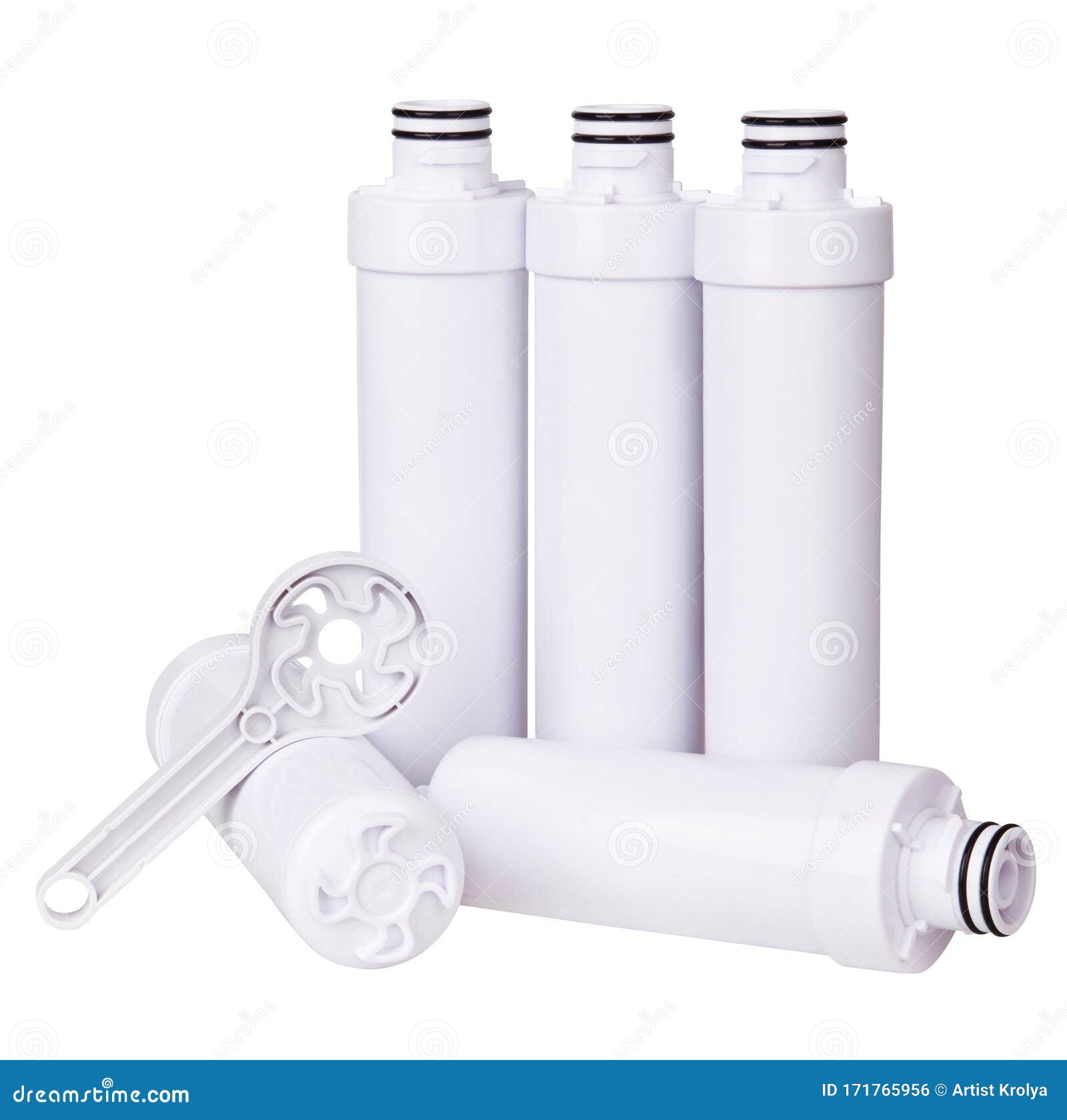 Water Purification Filter for Potable Water Isolated on White ...
