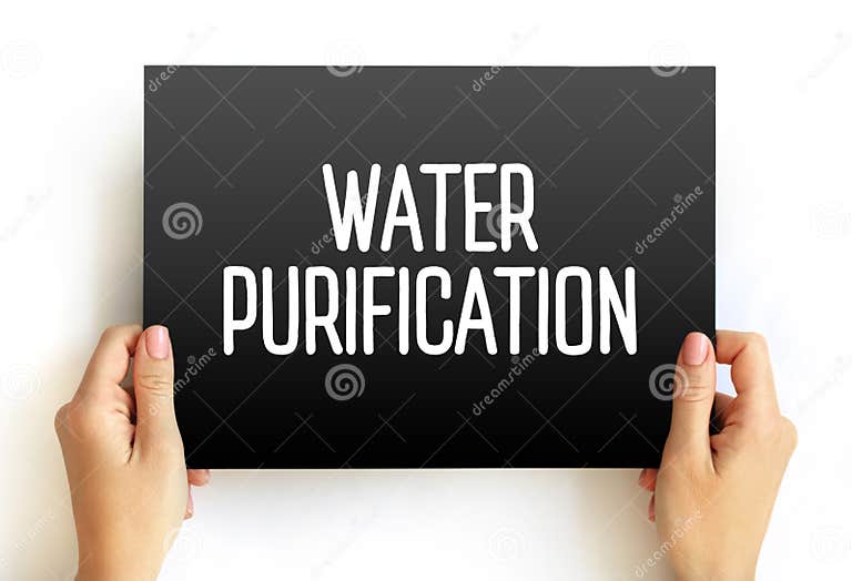 Water Purification Text on Card, Concept Background Stock Image - Image ...