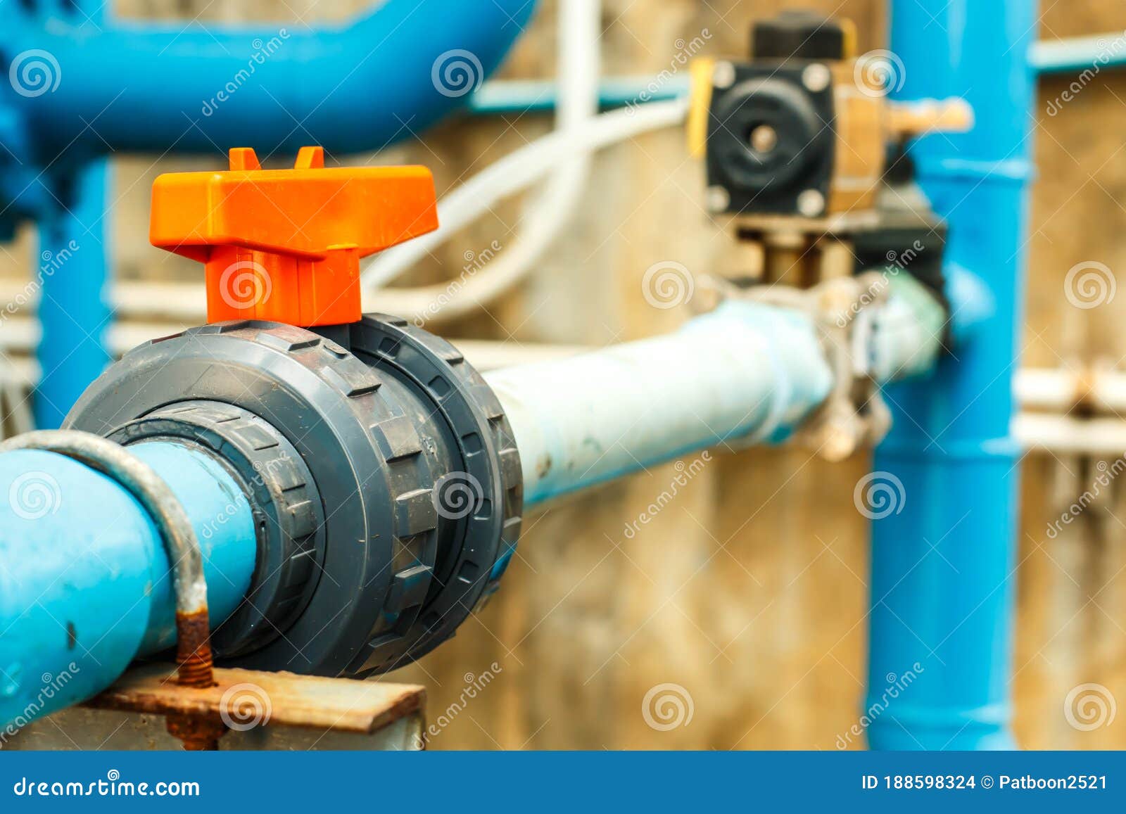 Water PVC pipe section stock photo. Image of maintenance - 188598324