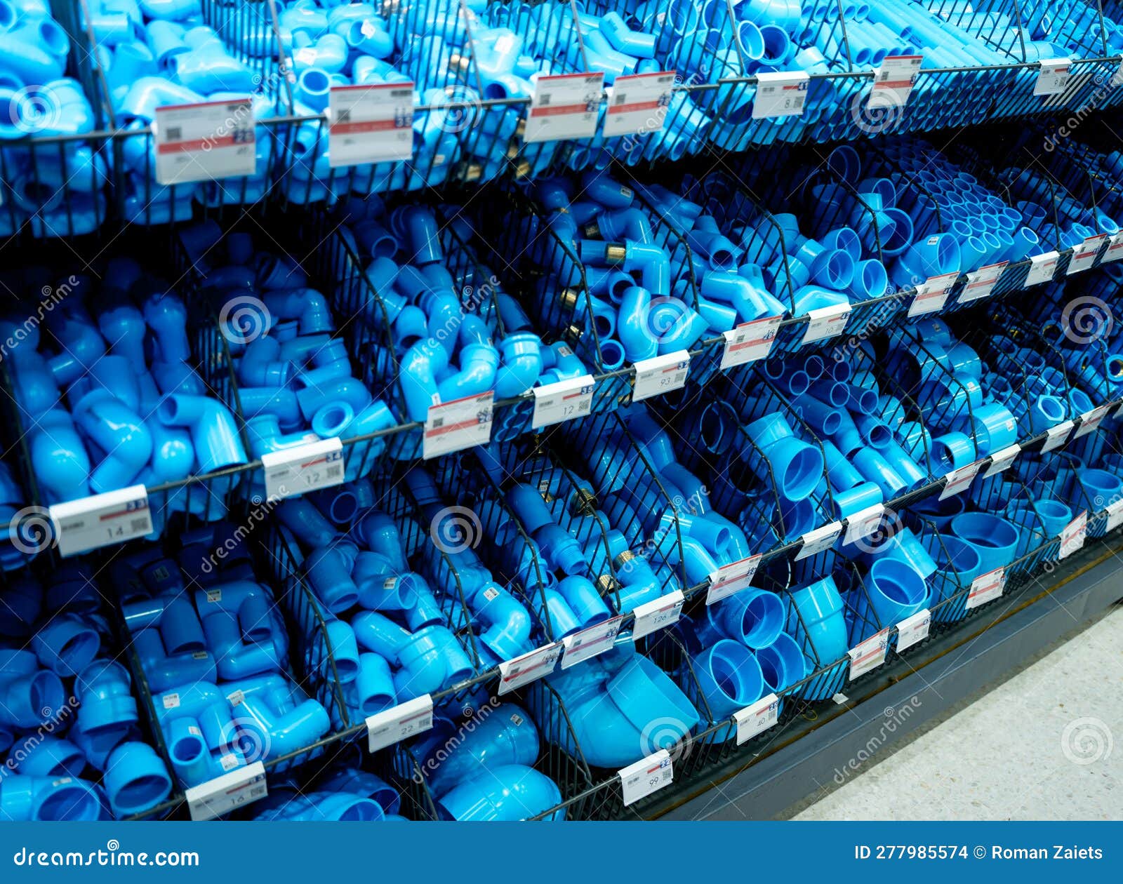 Water PVC Pipes Placed on the Shelf in the Building Materials Store ...