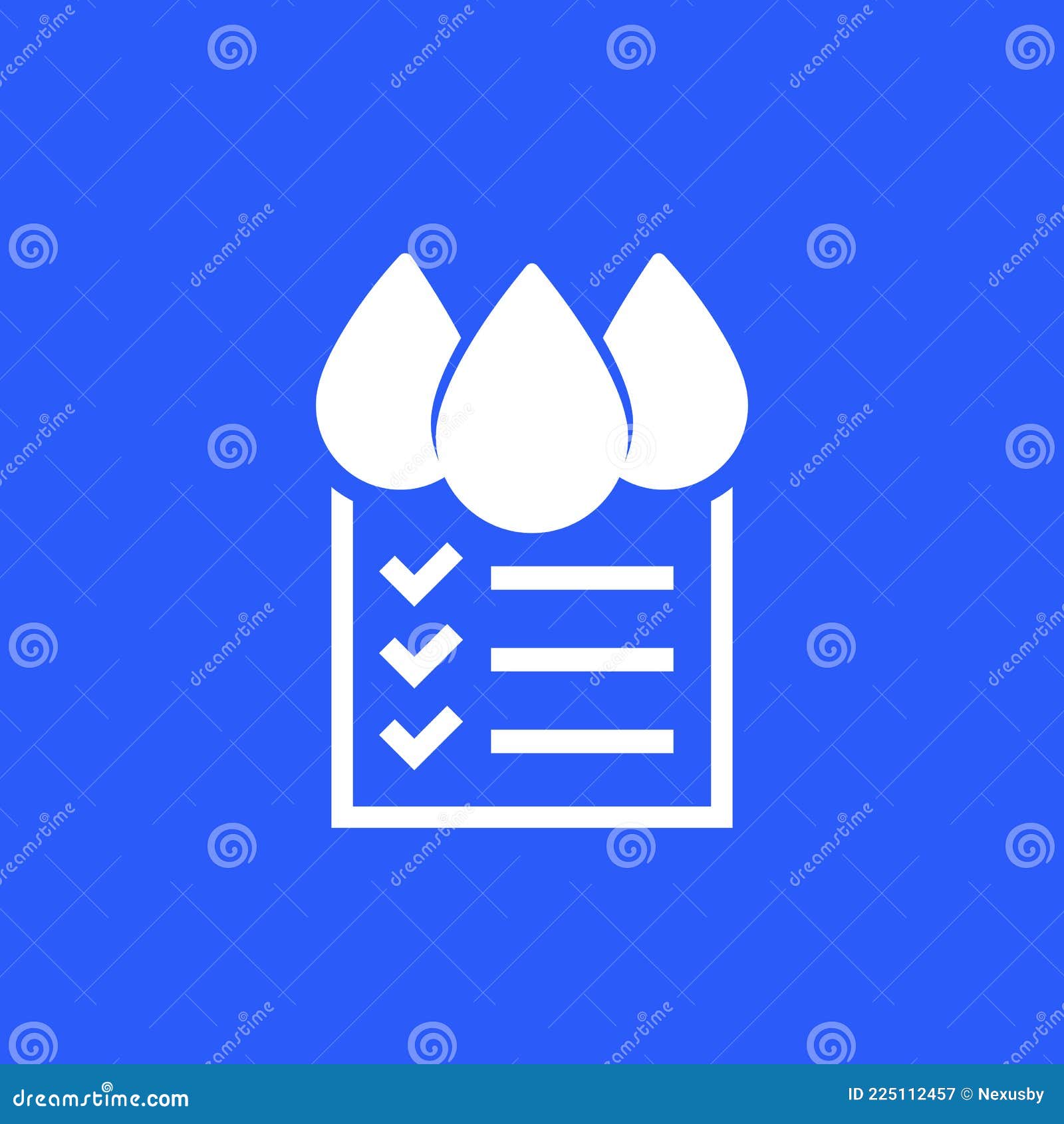Water Quality Check Icon on Blue, Vector Stock Vector - Illustration of ...