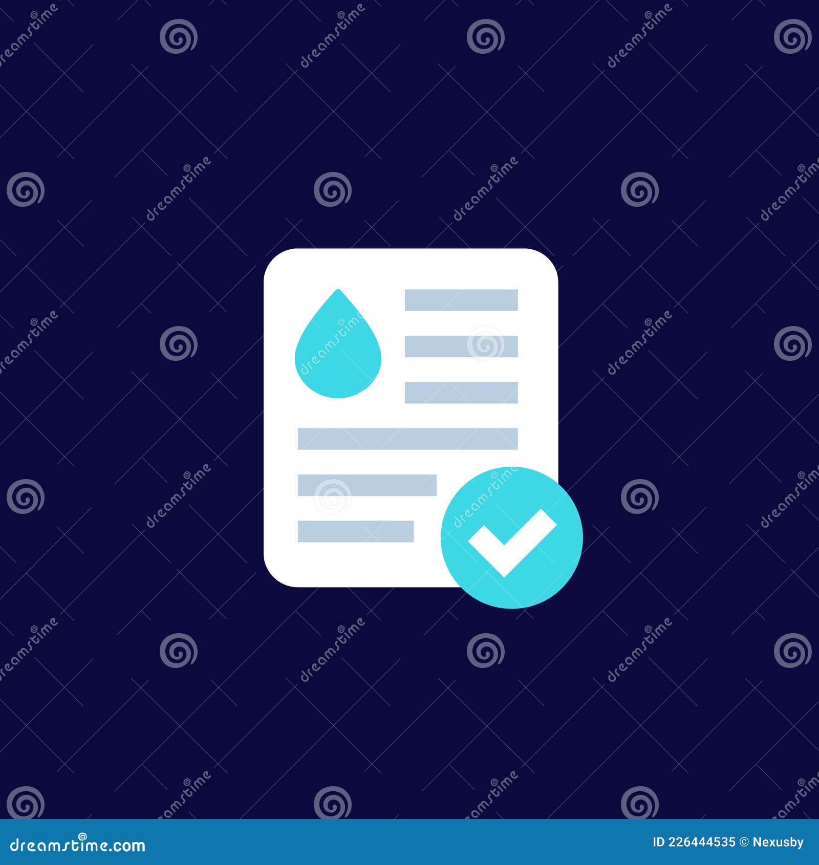 Water Quality Test Icon, Flat Vector Design Stock Vector - Illustration ...