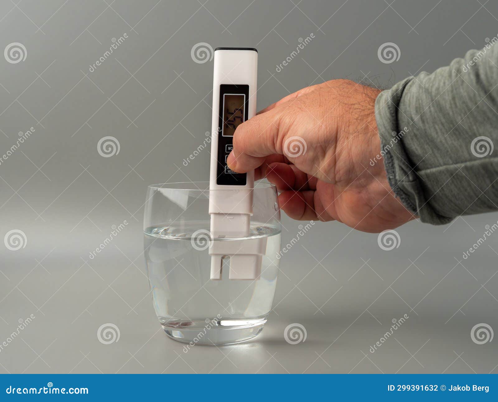 Water Quality Tester on a Gray Background. Stock Photo - Image of ...