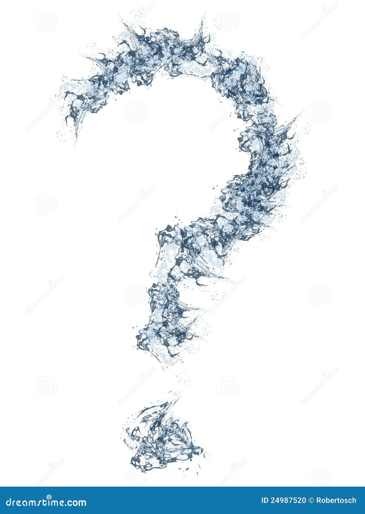 Water question mark stock vector. Illustration of white - 24987520