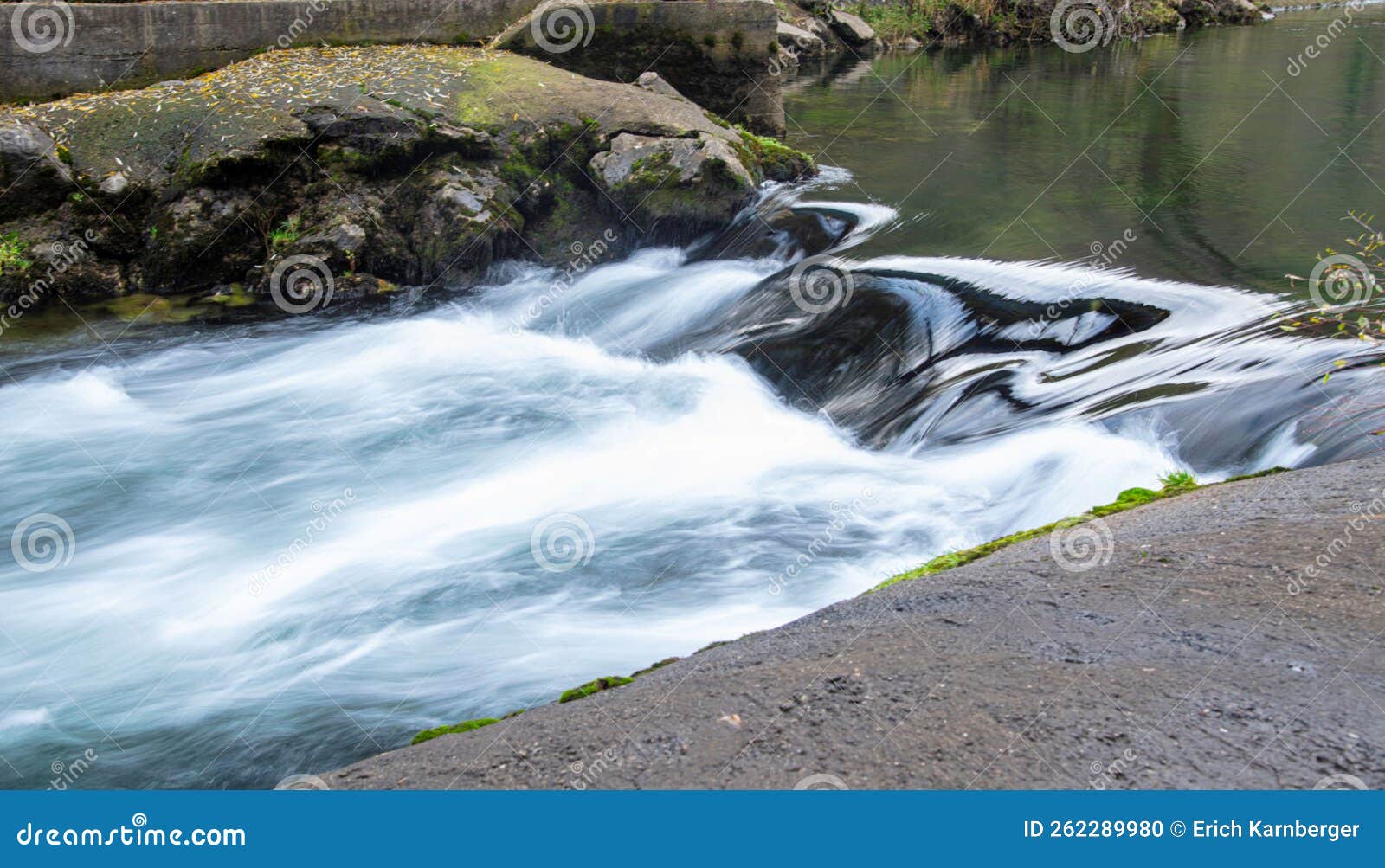 Water rapids at a river stock photo. Image of environment - 262289980