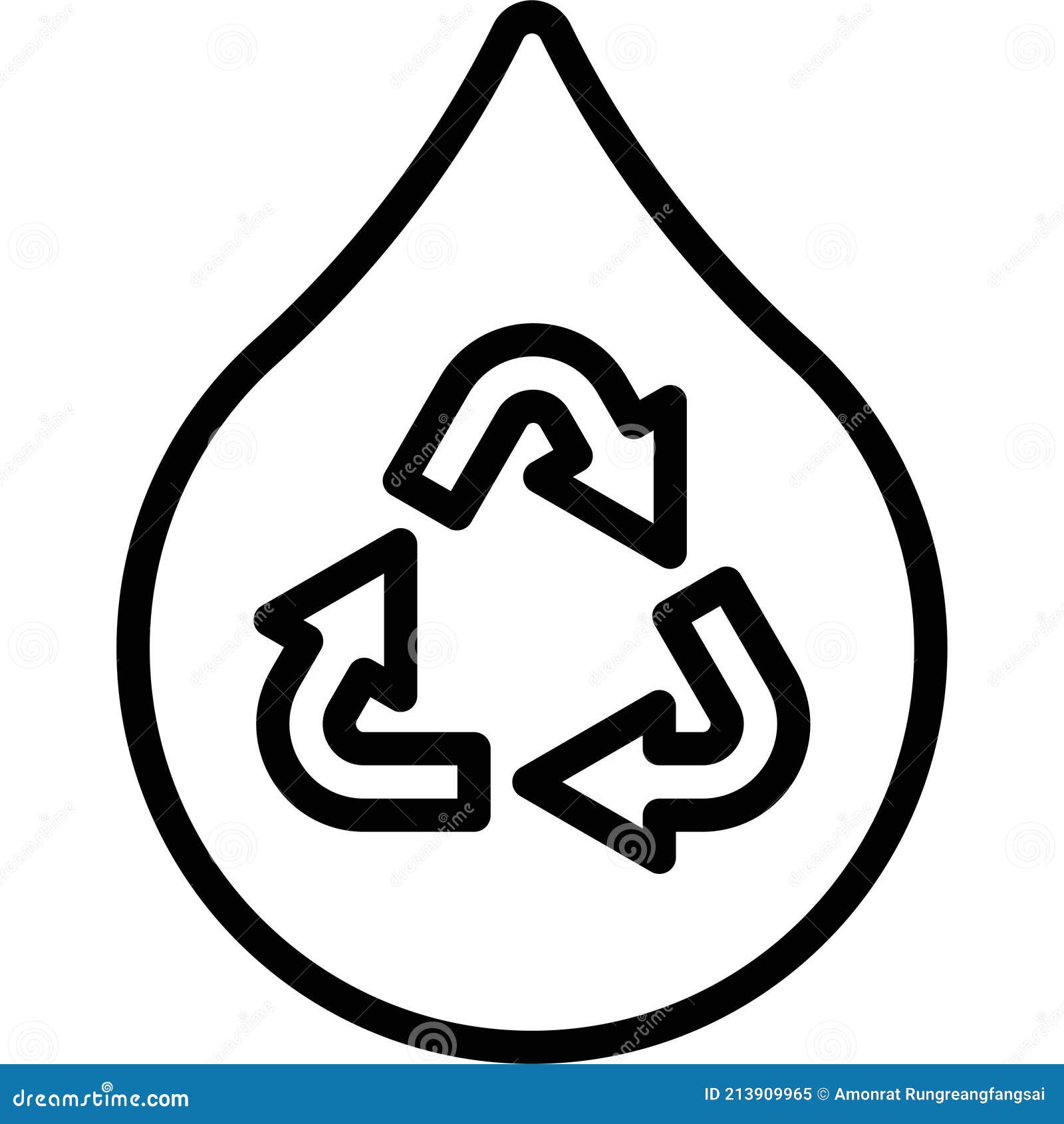 Water Reclamation Icon, Earth Day Related Vector Stock Vector ...