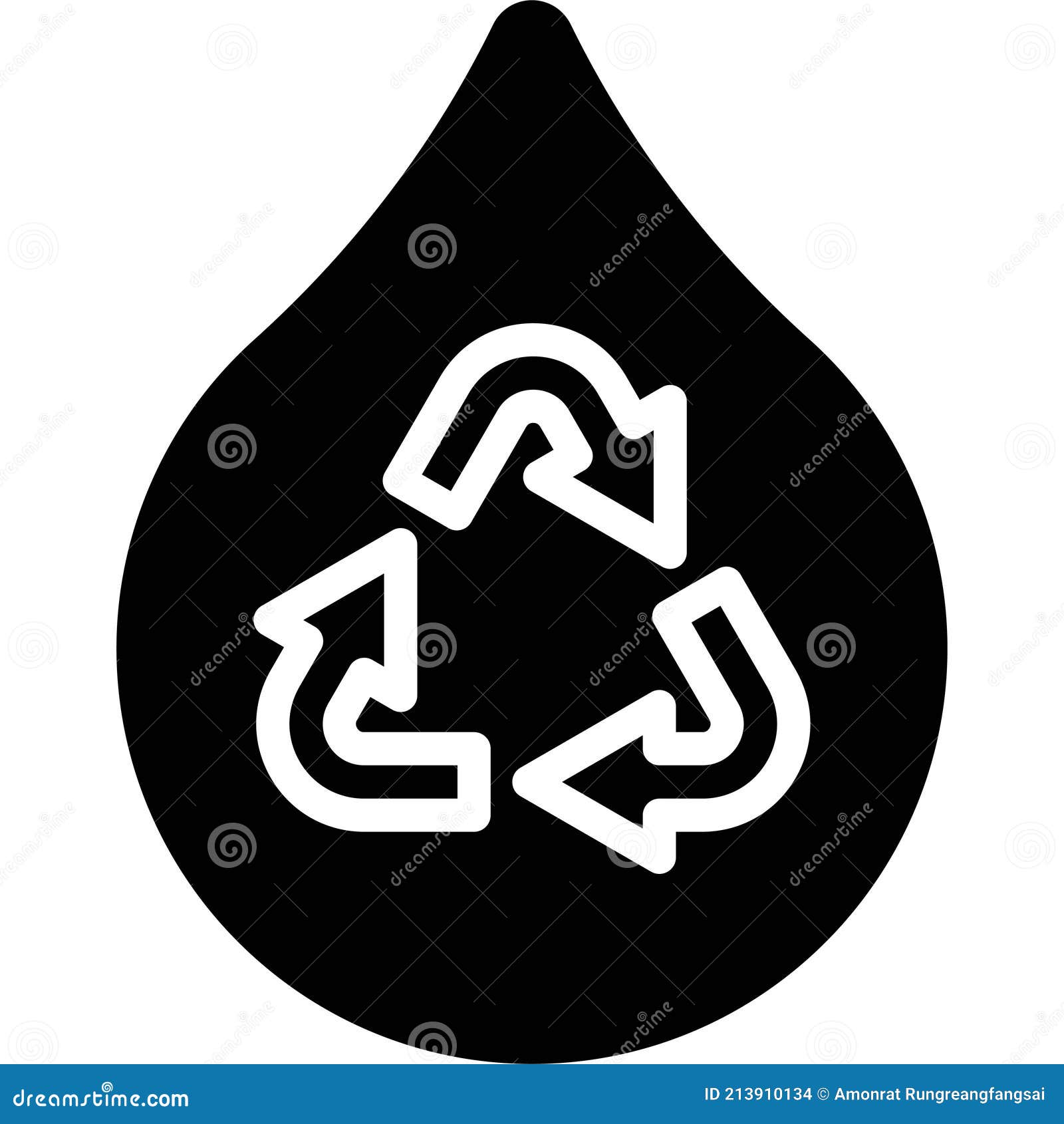 Water Reclamation Icon, Earth Day Related Vector Stock Vector ...