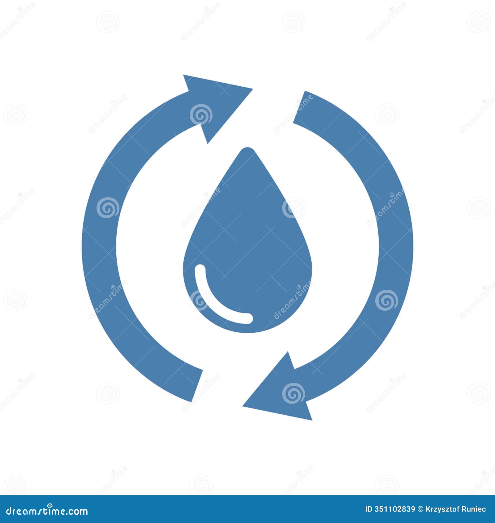 Water Recovery, Recycle - Vector Icon Stock Illustration - Illustration ...
