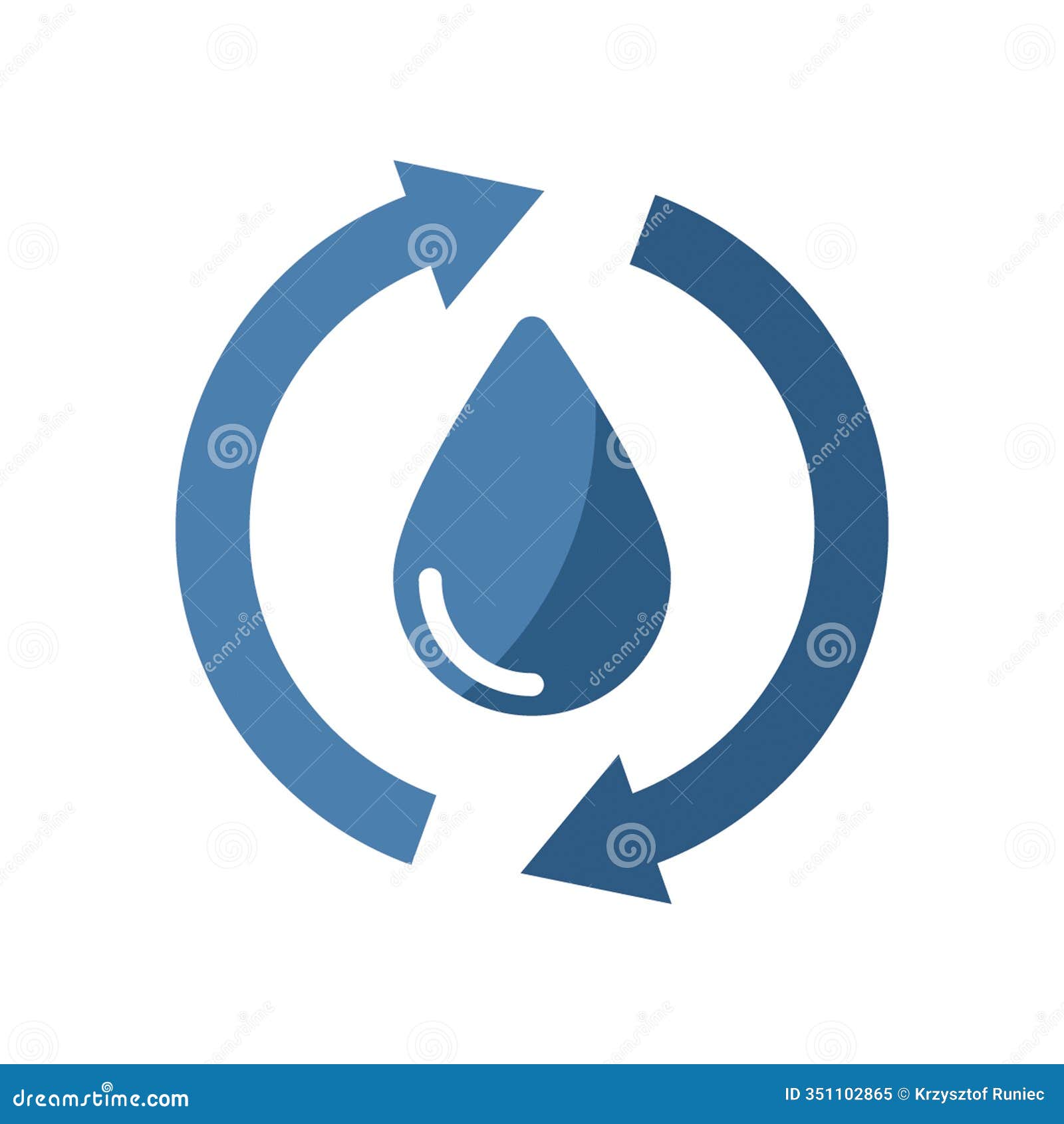 Water Recovery, Recycle - Vector Icon Stock Illustration - Illustration ...