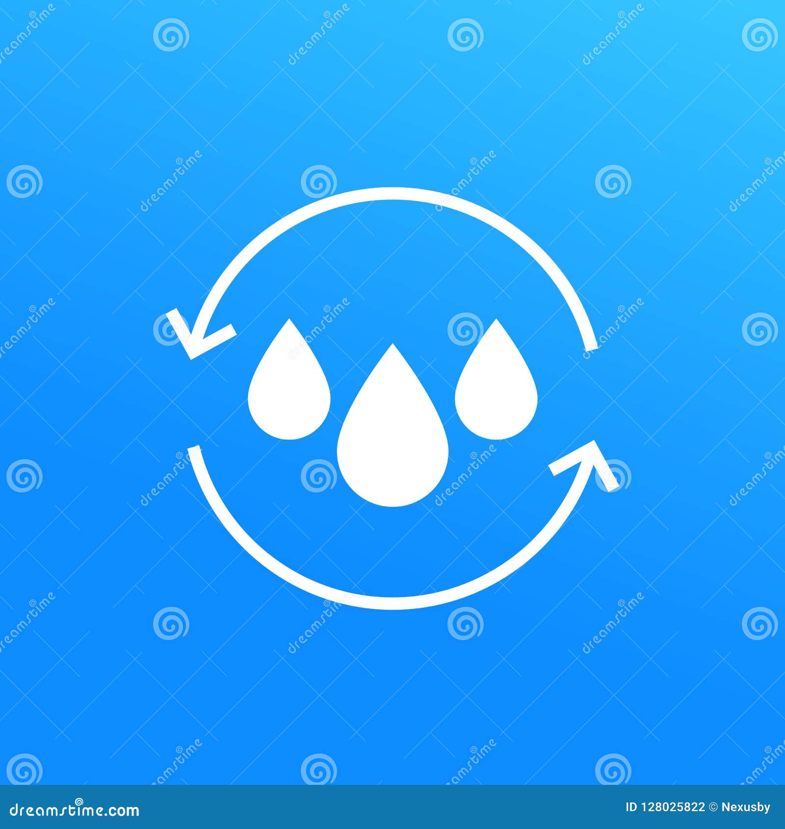Water recycling icon stock vector. Illustration of modern - 128025822